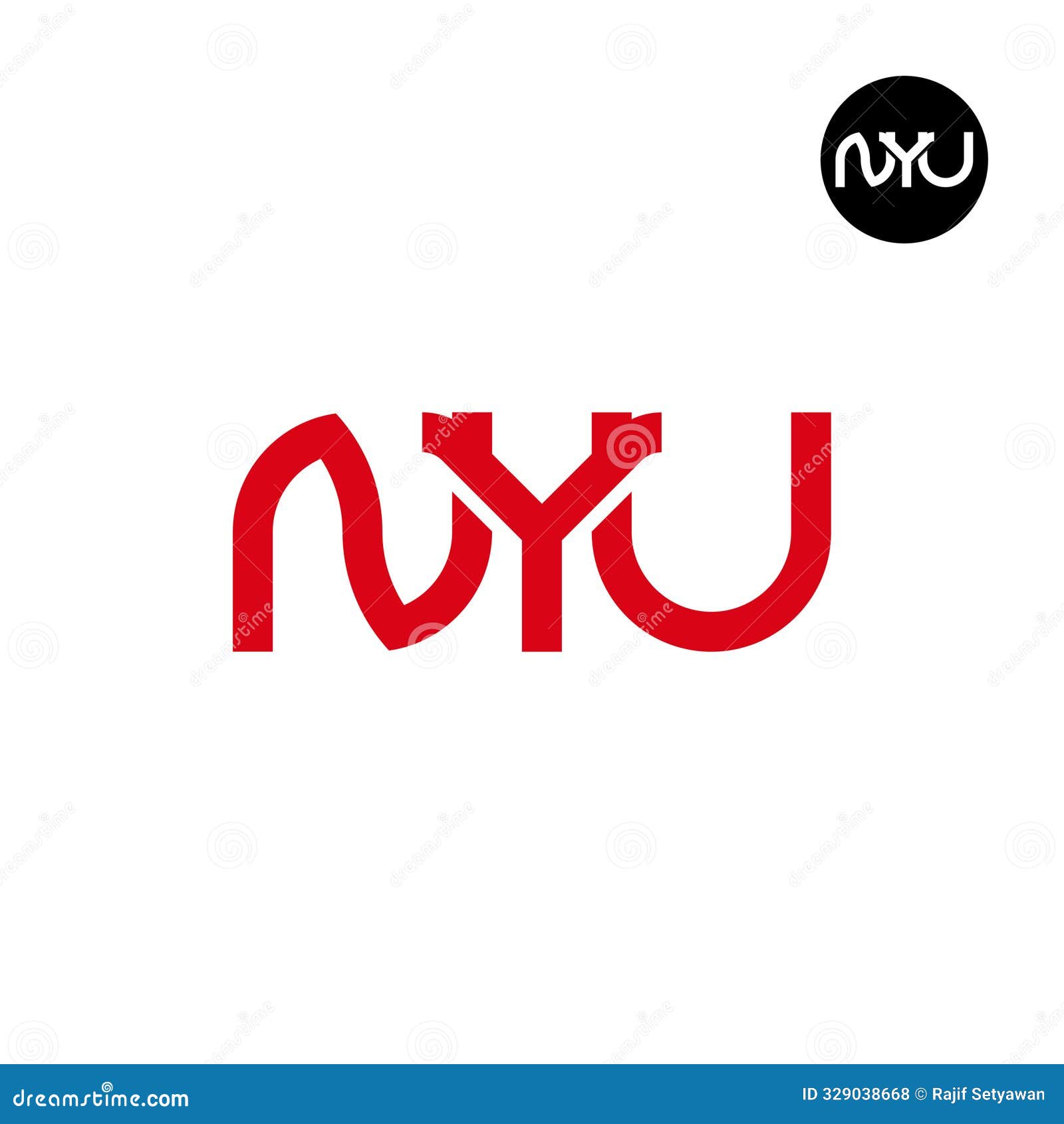 NYU Logo Letter Monogram Design Stock Vector - Illustration of ...