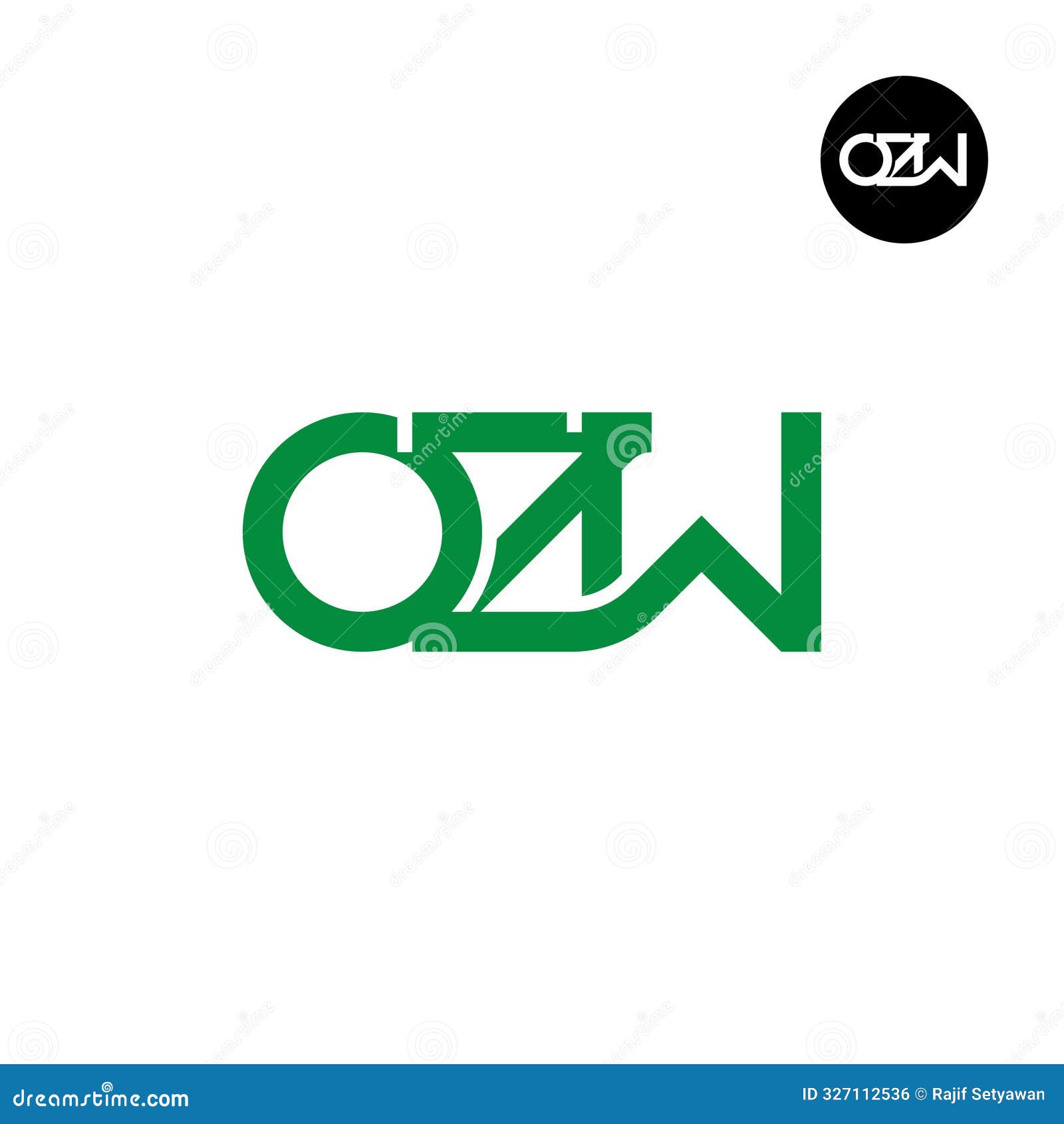 OZW Logo Letter Monogram Design Stock Vector - Illustration of design ...