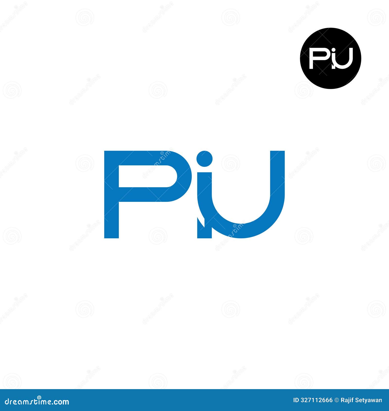 PIU Logo Letter Monogram Design Stock Vector - Illustration of business ...