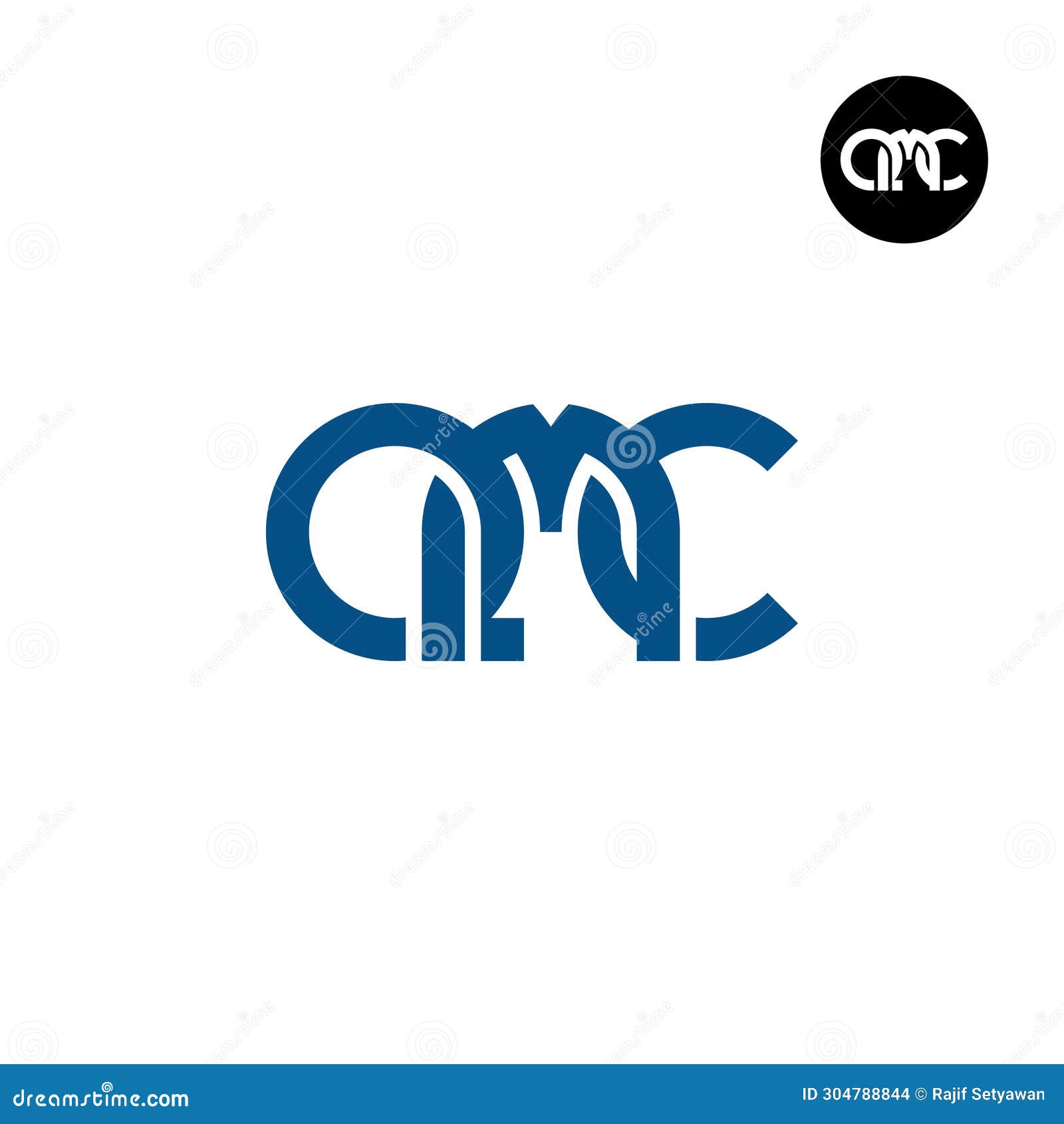 Letter QMC Monogram Logo Design Stock Vector - Illustration of ...