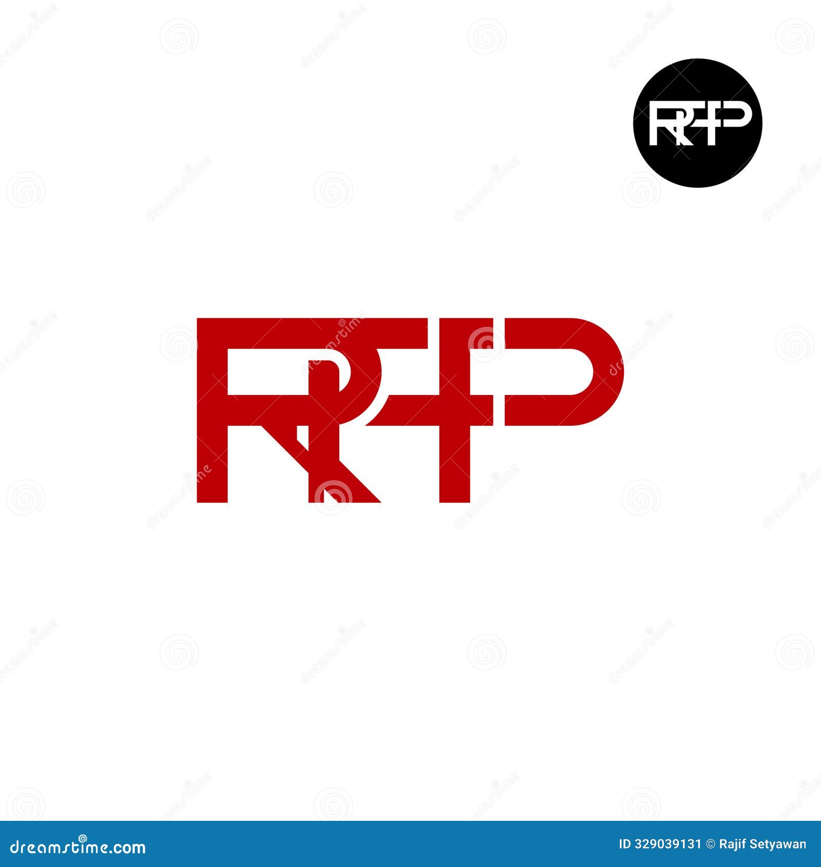 RFP Logo Letter Monogram Design Stock Vector - Illustration of modern ...