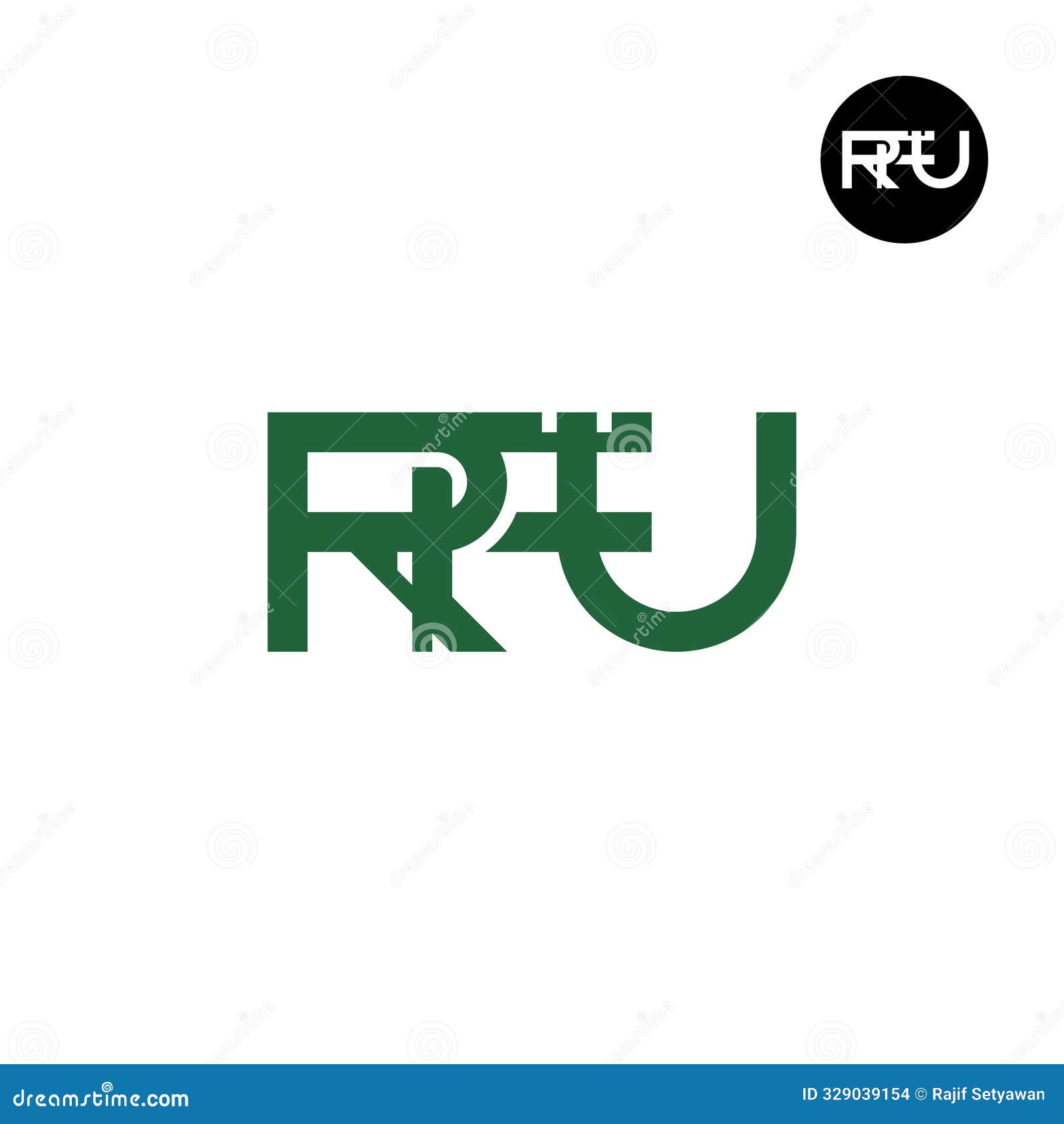 RFU Logo Letter Monogram Design Stock Vector - Illustration of ...