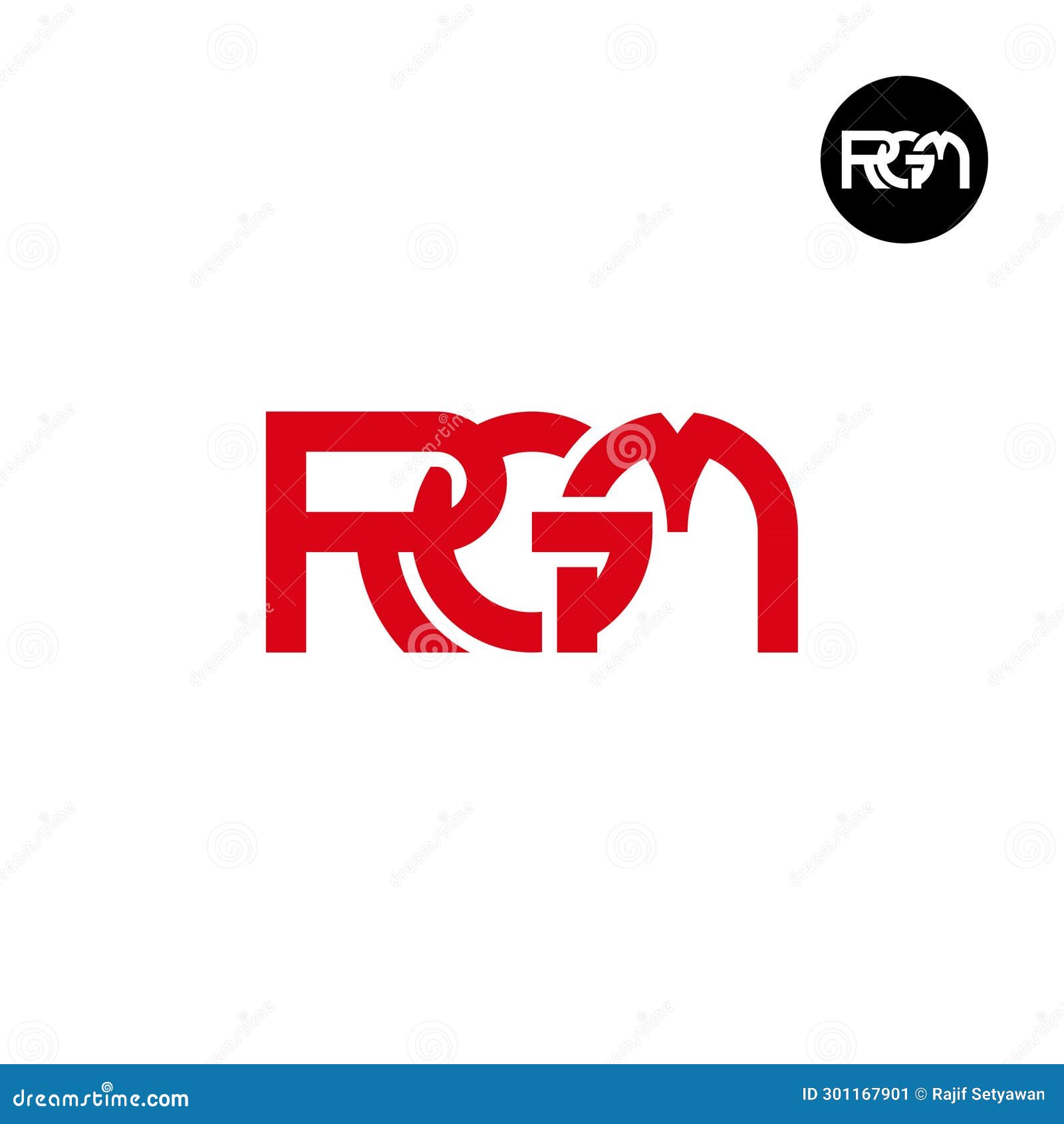 Letter RGM Monogram Logo Design Stock Vector - Illustration of ...