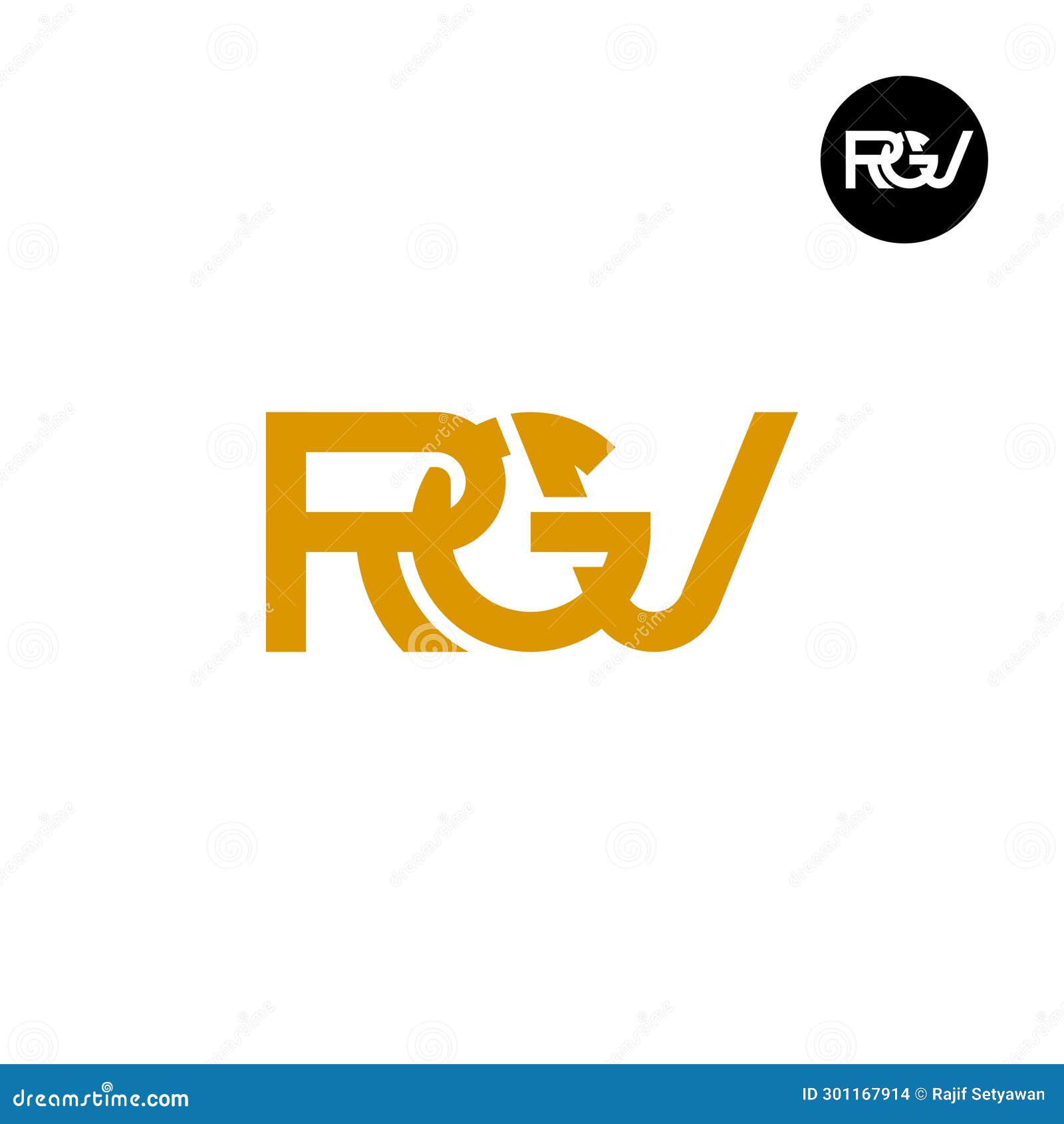 Letter RGV Monogram Logo Design Stock Vector - Illustration of modern ...