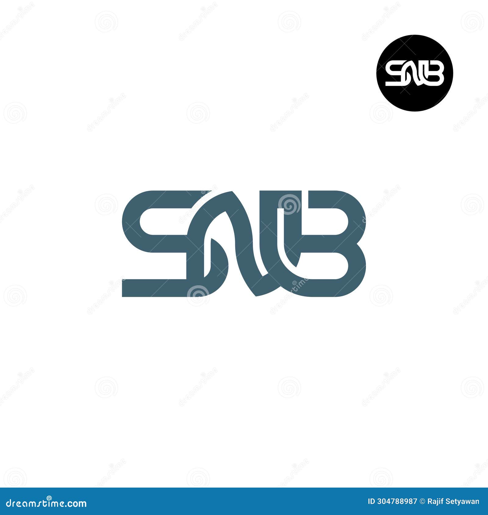 Letter SNB Monogram Logo Design Stock Illustration - Illustration of ...