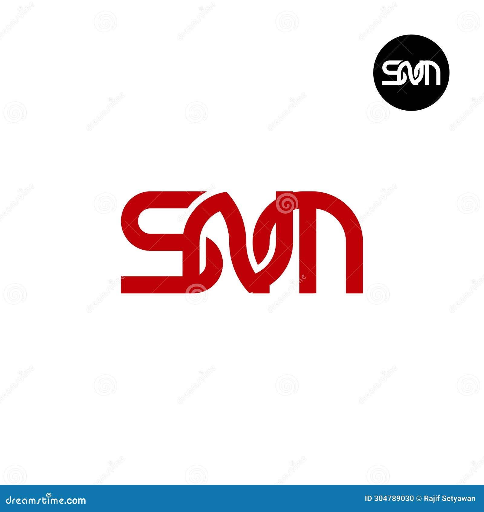 Letter SNM Monogram Logo Design Stock Illustration - Illustration of ...