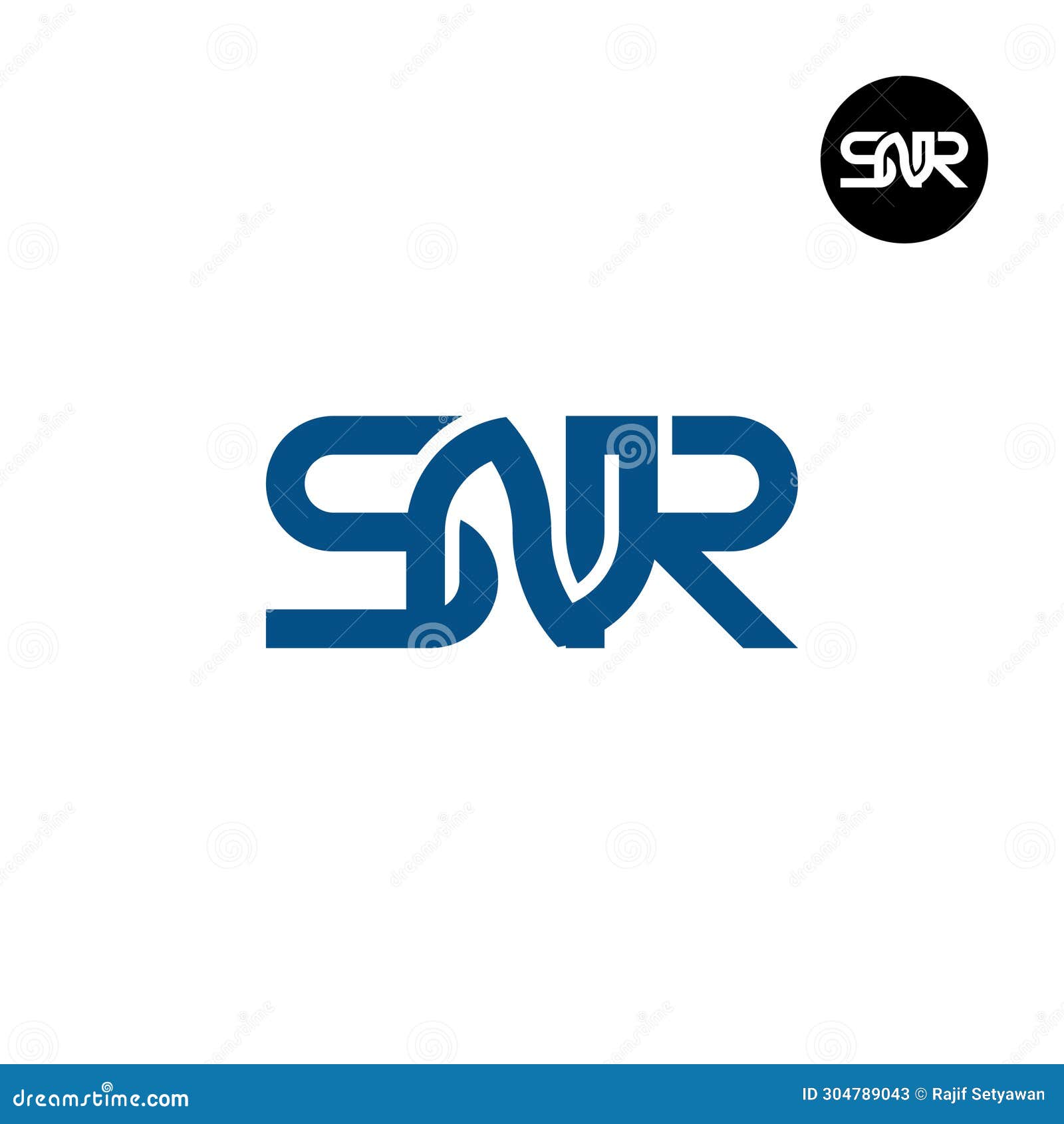 Letter SNR Monogram Logo Design Stock Illustration - Illustration of ...