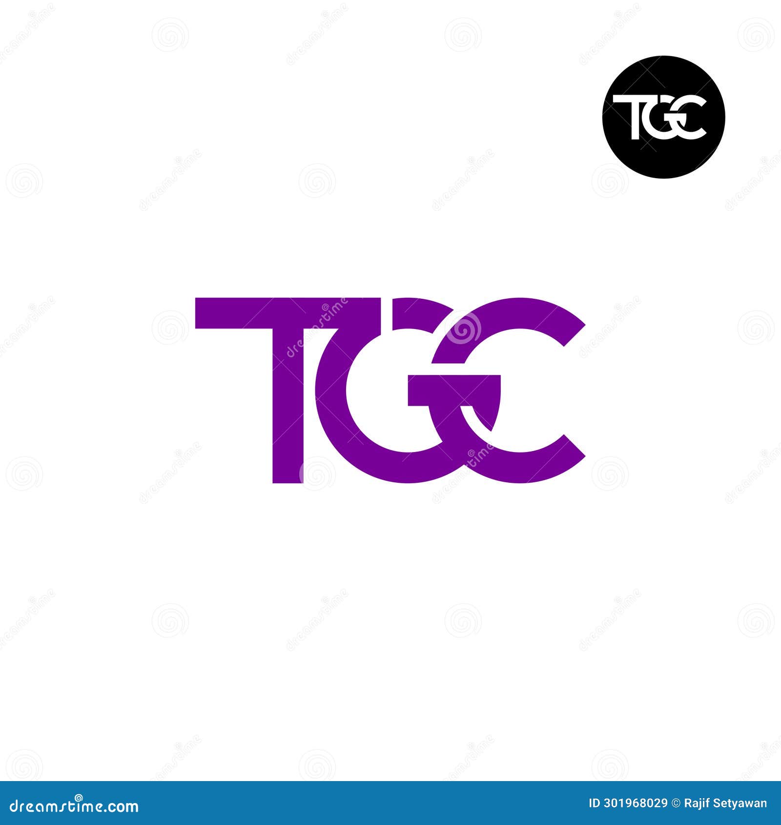 Letter TGC Monogram Logo Design Stock Vector - Illustration of ...