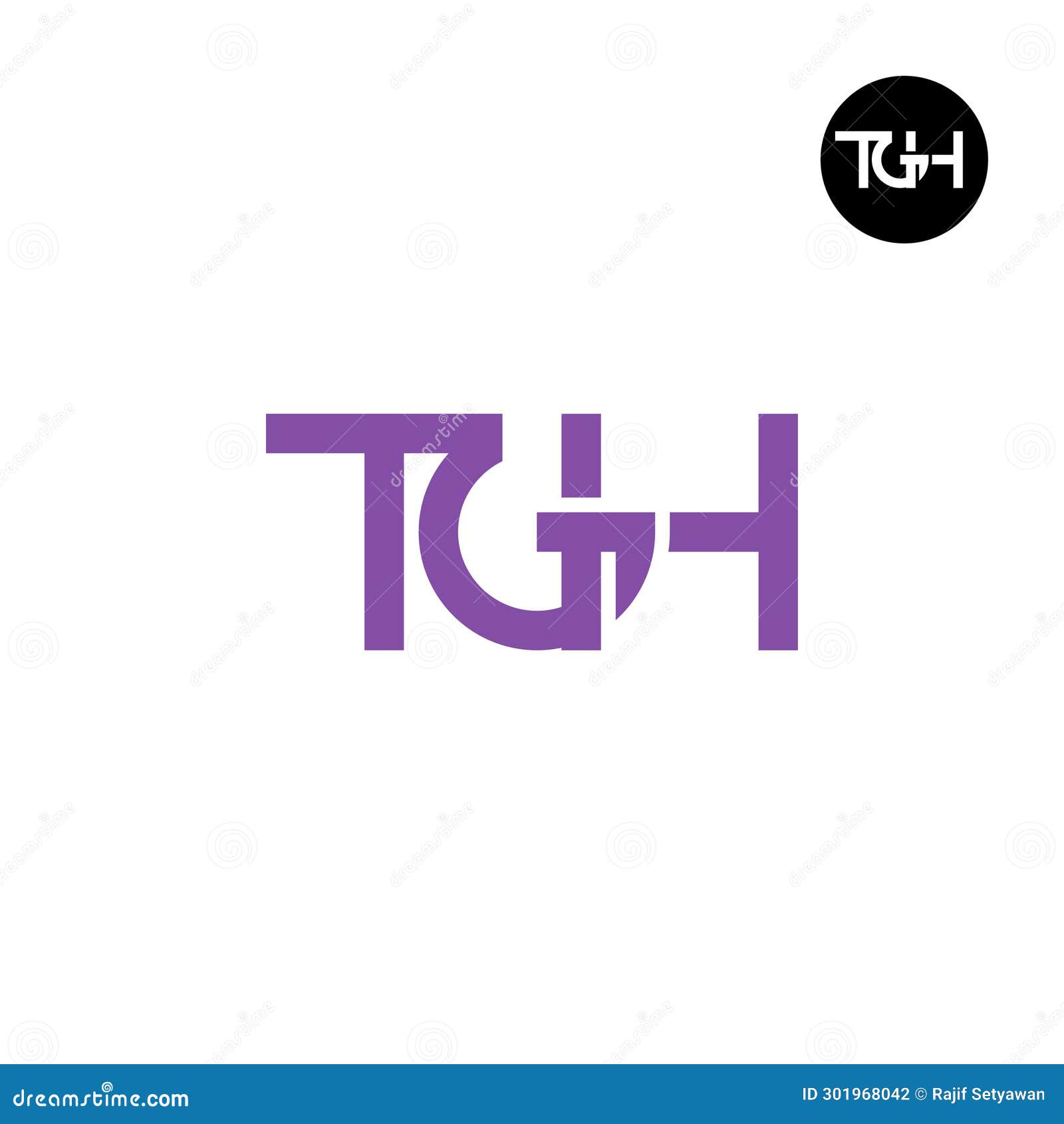 Letter TGH Monogram Logo Design Stock Vector - Illustration of letter ...