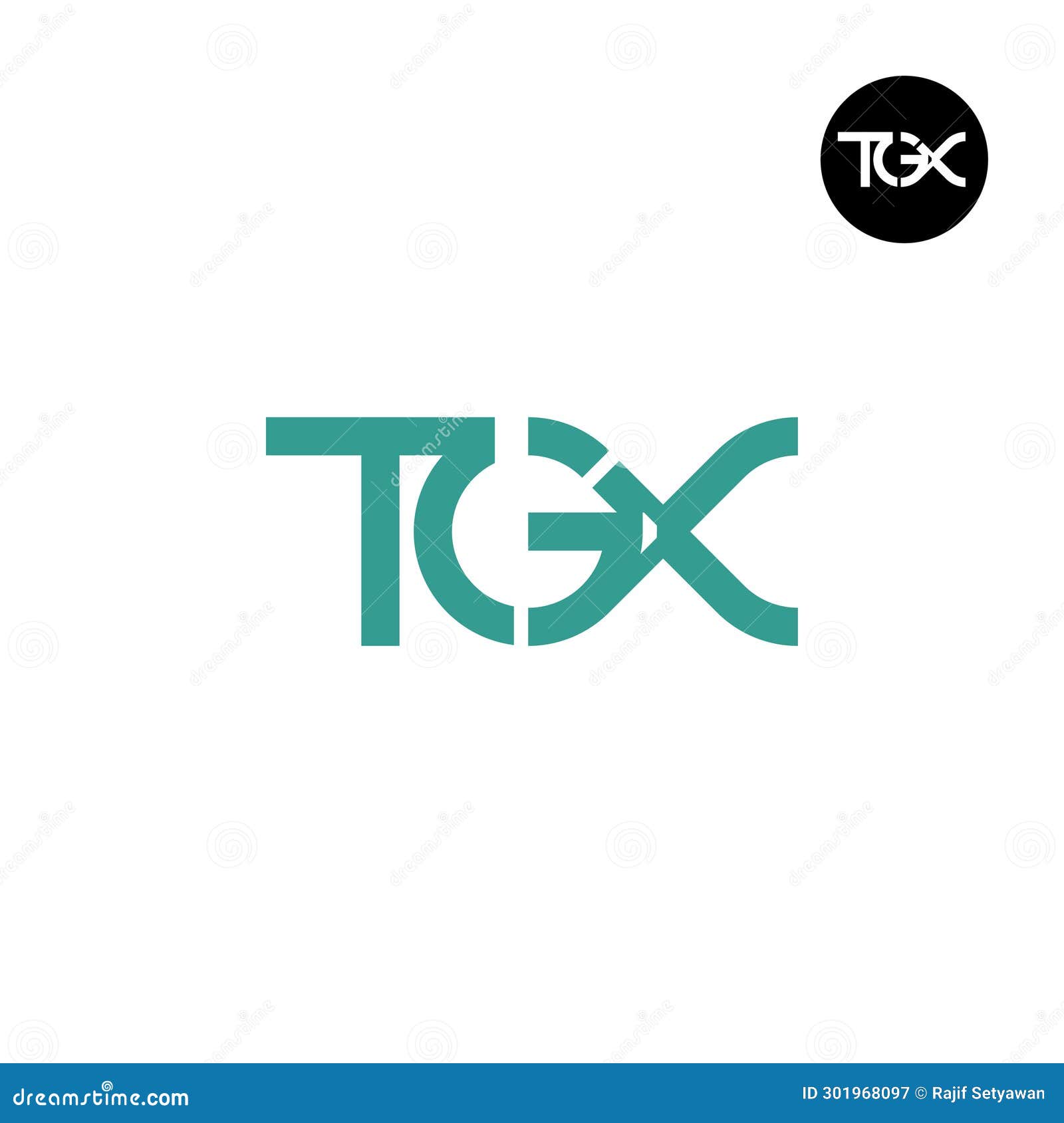 Letter TGX Monogram Logo Design Cartoon Vector | CartoonDealer.com ...