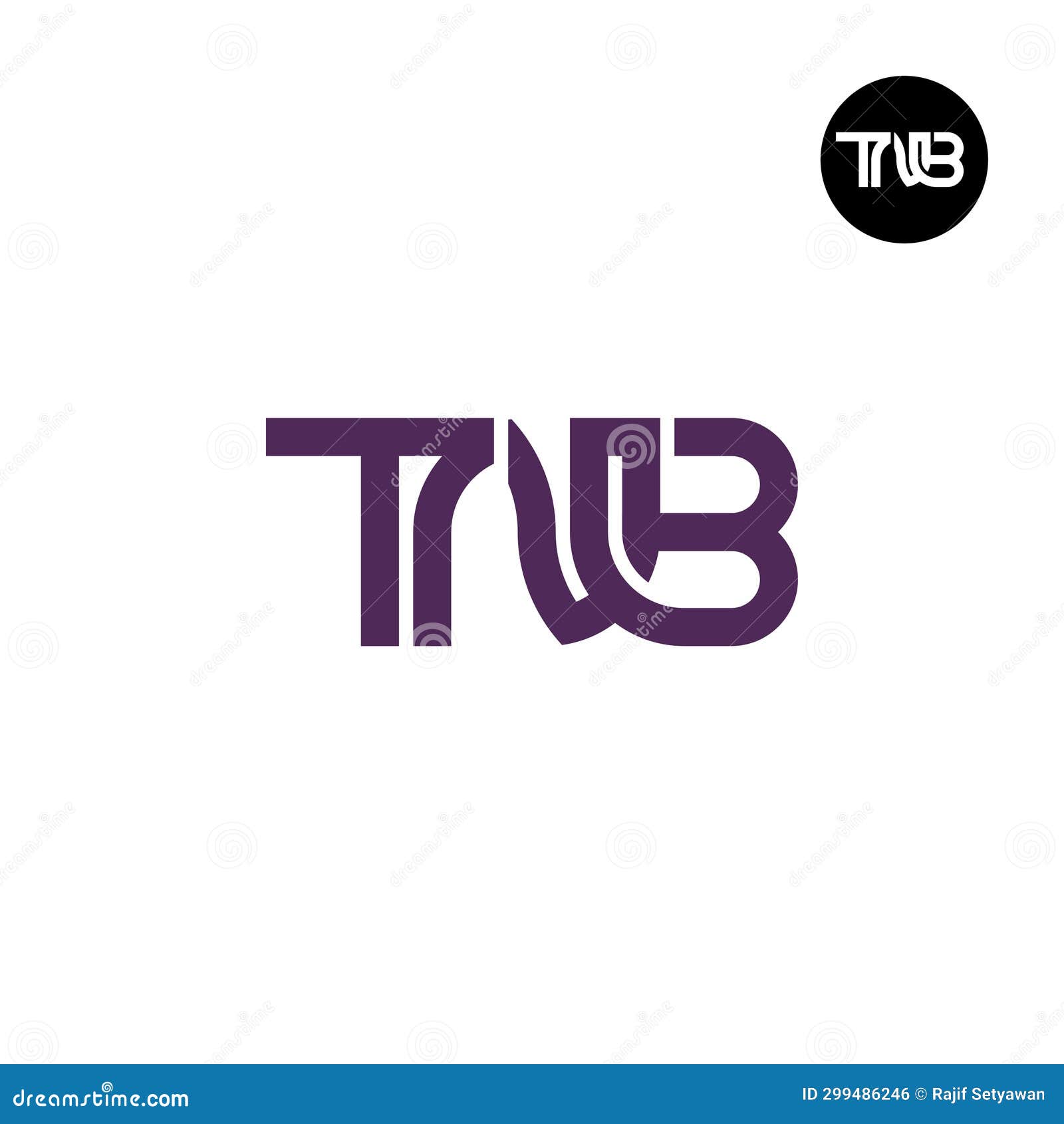 Letter TNB Monogram Logo Design Stock Vector - Illustration of ...