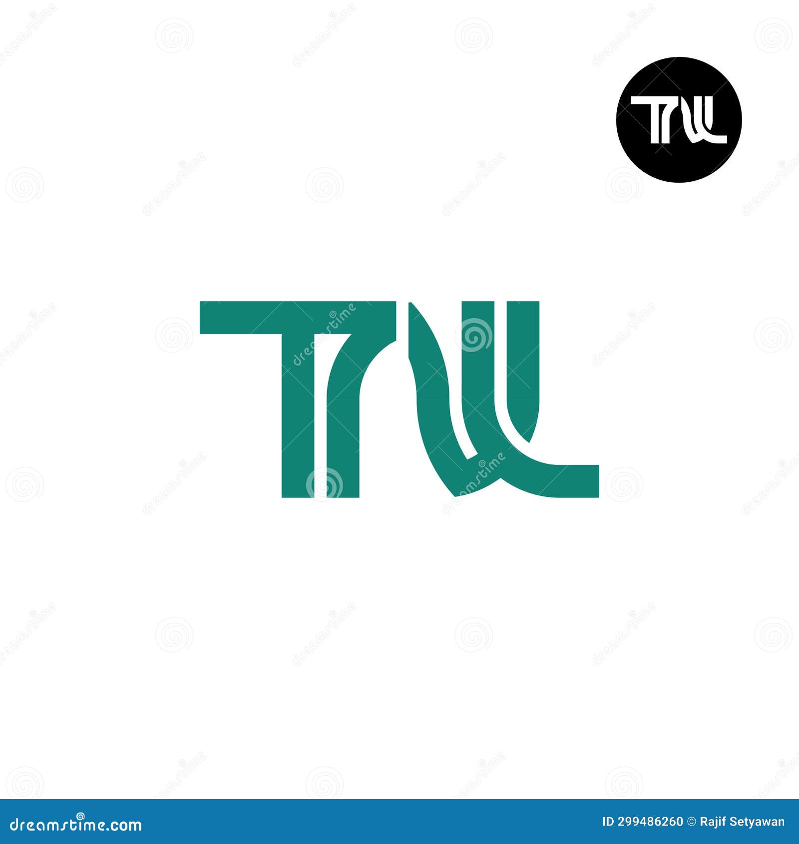 Letter TNL Monogram Logo Design Stock Illustration - Illustration of ...