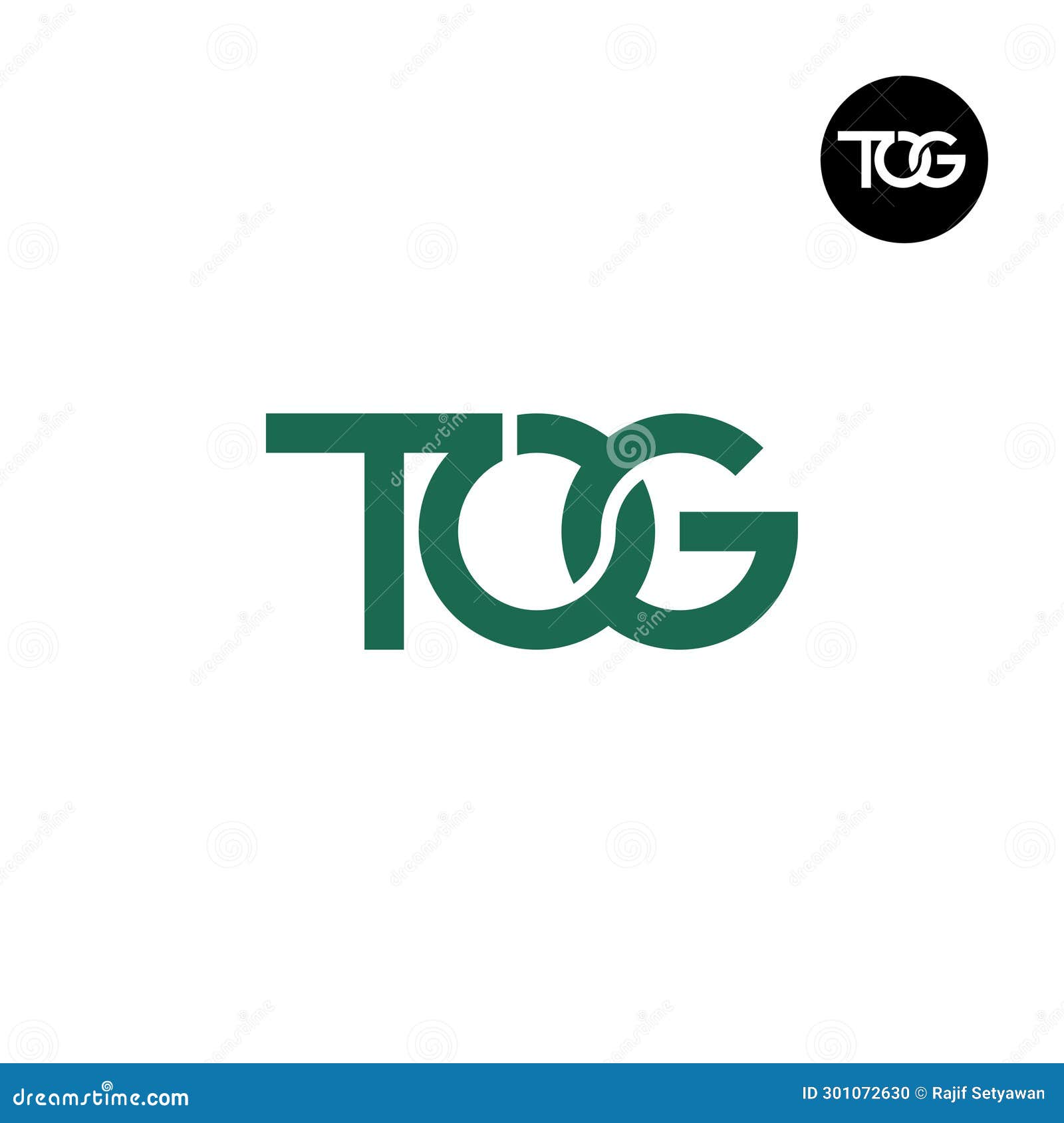 Letter TOG Monogram Logo Design Stock Vector - Illustration of alphabet ...