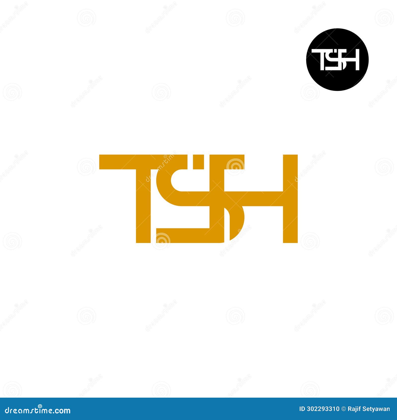 Letter TSH Monogram Logo Design Vector Illustration | CartoonDealer.com ...