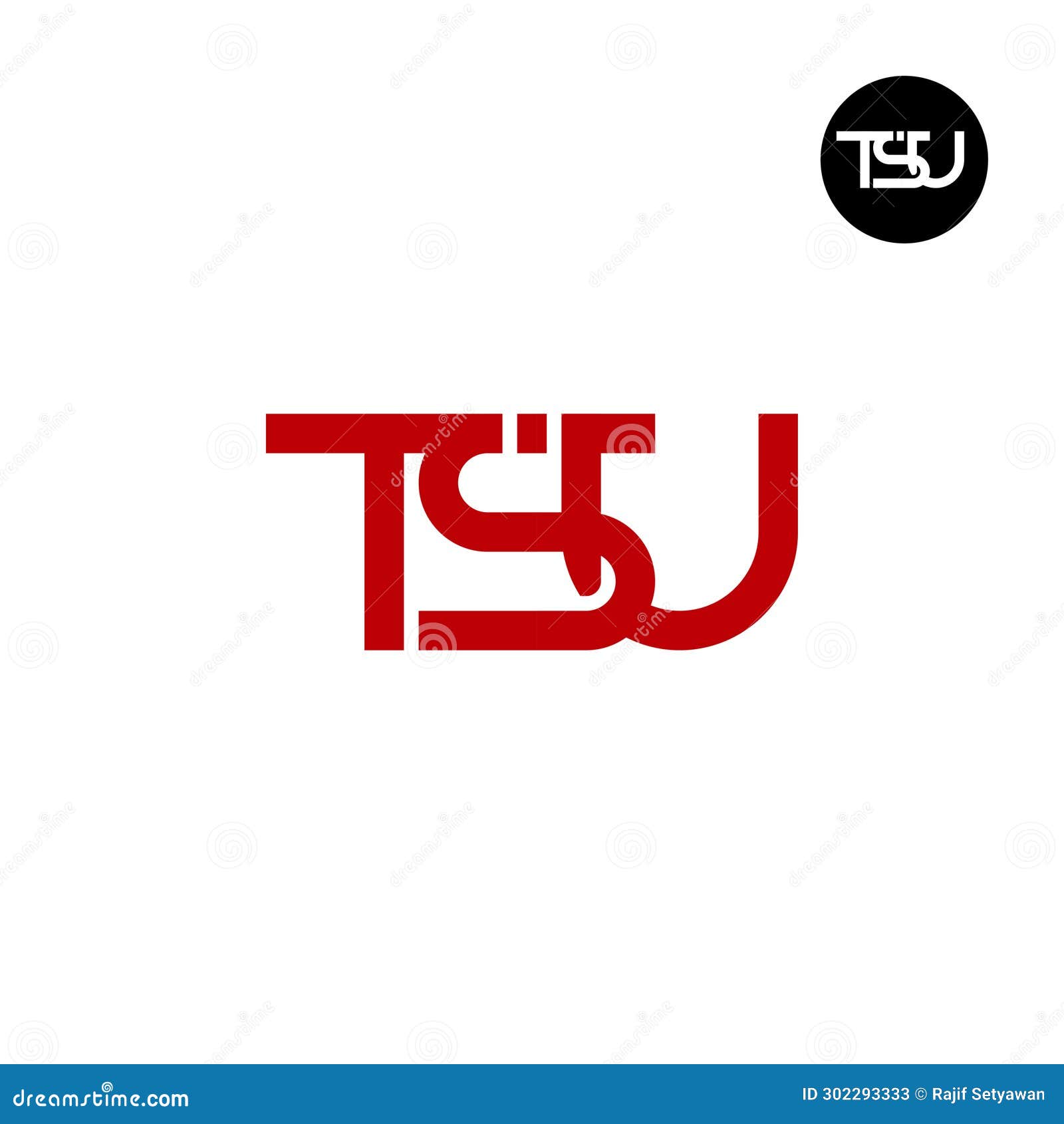 Letter TSU Monogram Logo Design Stock Vector - Illustration of brand ...