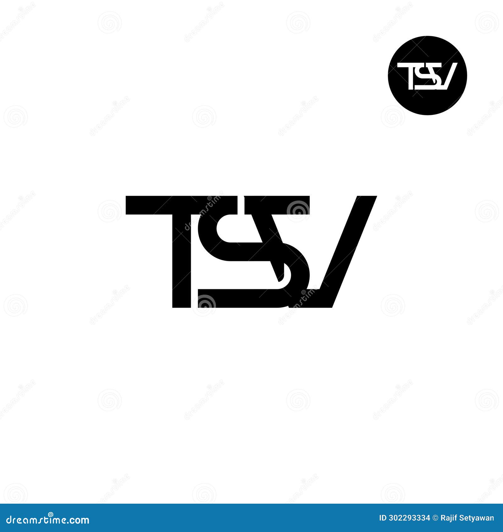 Letter TSV Monogram Logo Design Stock Vector - Illustration of ...