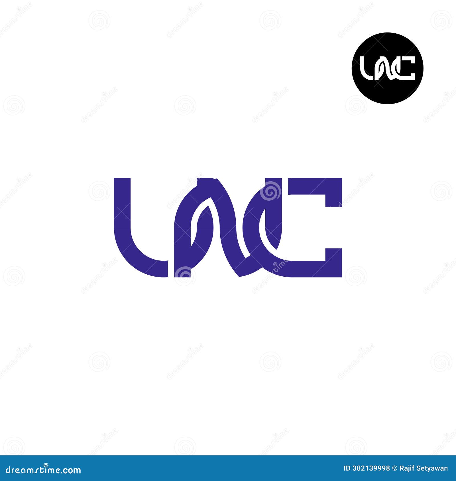 Letter UNC Monogram Logo Design Stock Vector - Illustration of ...