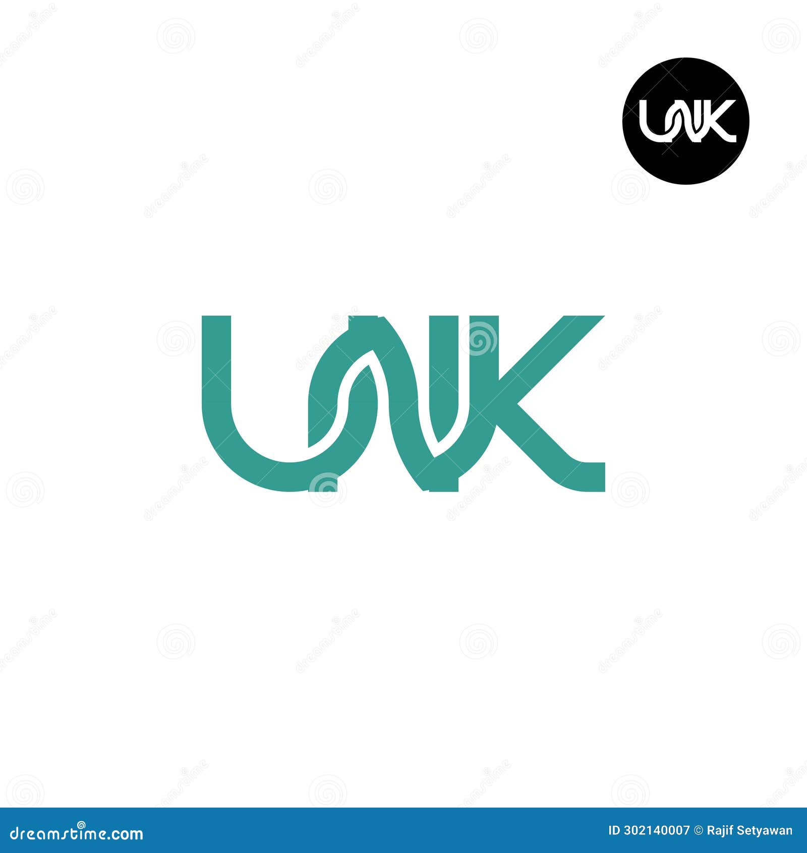 Letter UNK Monogram Logo Design Stock Vector - Illustration of designs ...