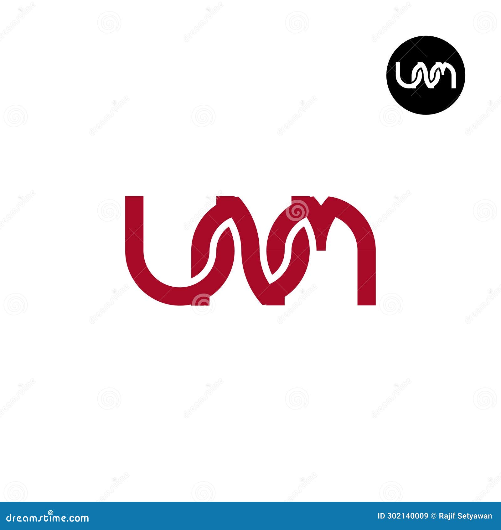 Letter UNM Monogram Logo Design Stock Vector - Illustration of design ...