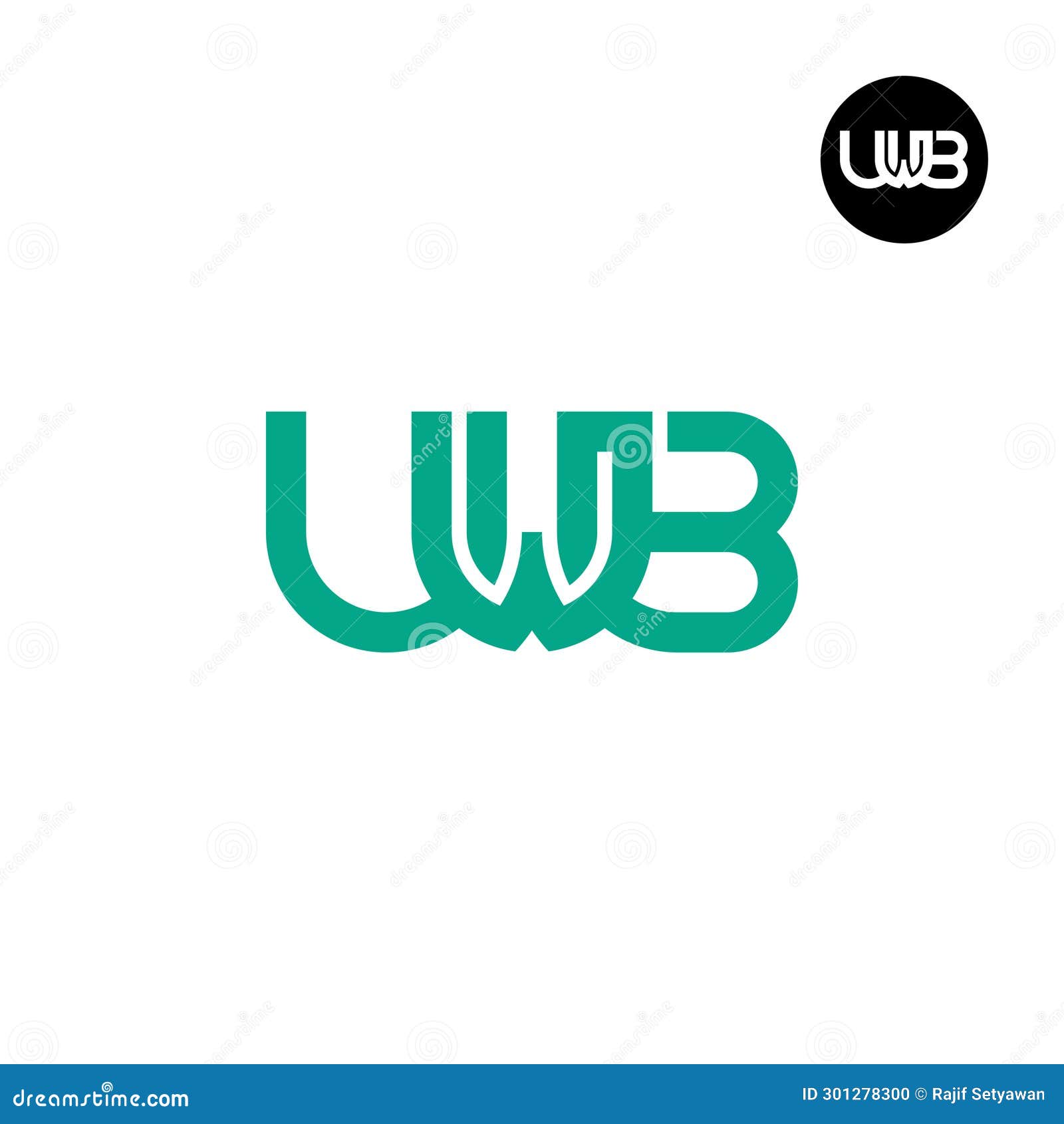 Letter UWB Monogram Logo Design Stock Vector - Illustration of initials ...