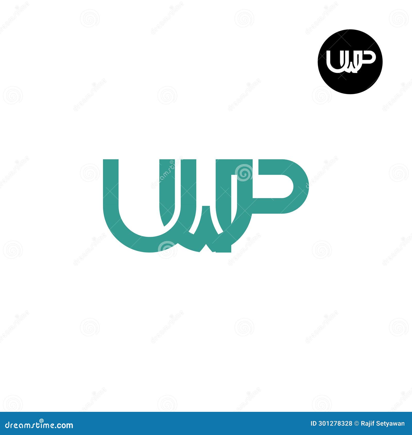 Letter UWP Monogram Logo Design Stock Vector - Illustration of alphabet ...