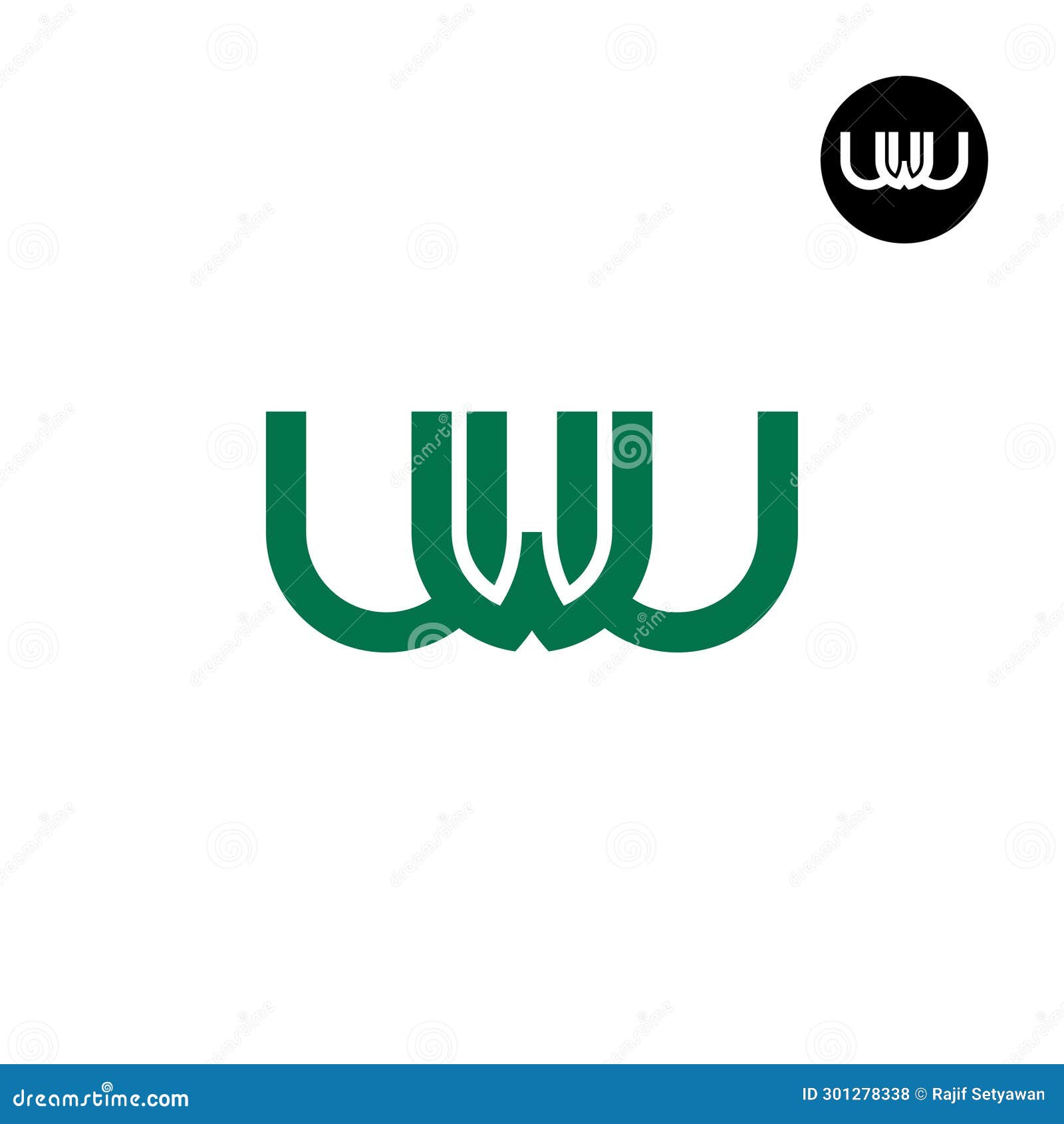 Letter UWU Monogram Logo Design Stock Vector - Illustration of company ...