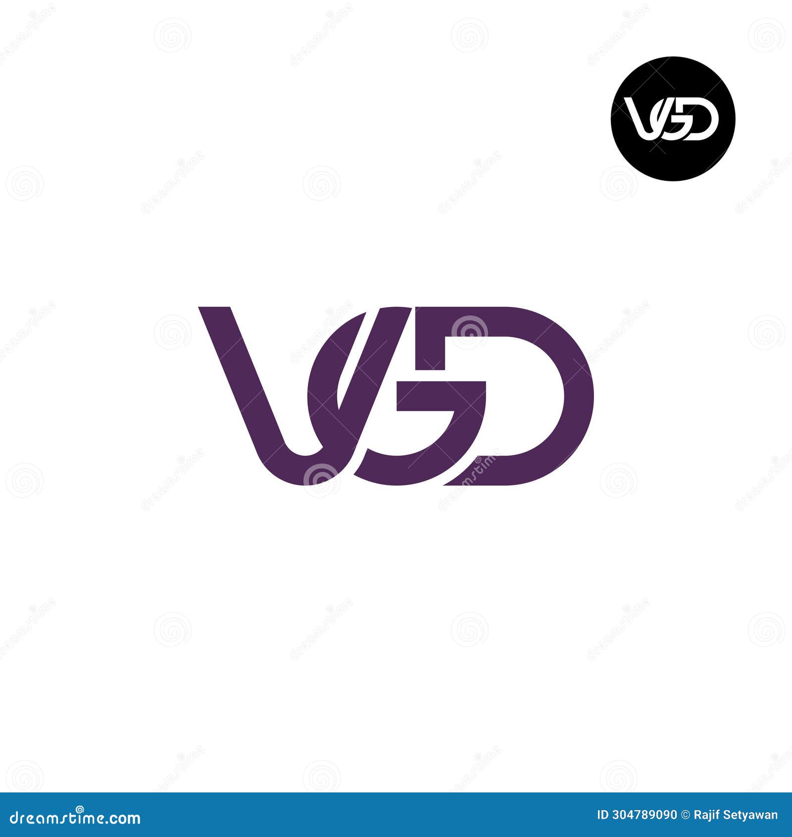 Letter VGD Monogram Logo Design Stock Vector - Illustration of initials ...