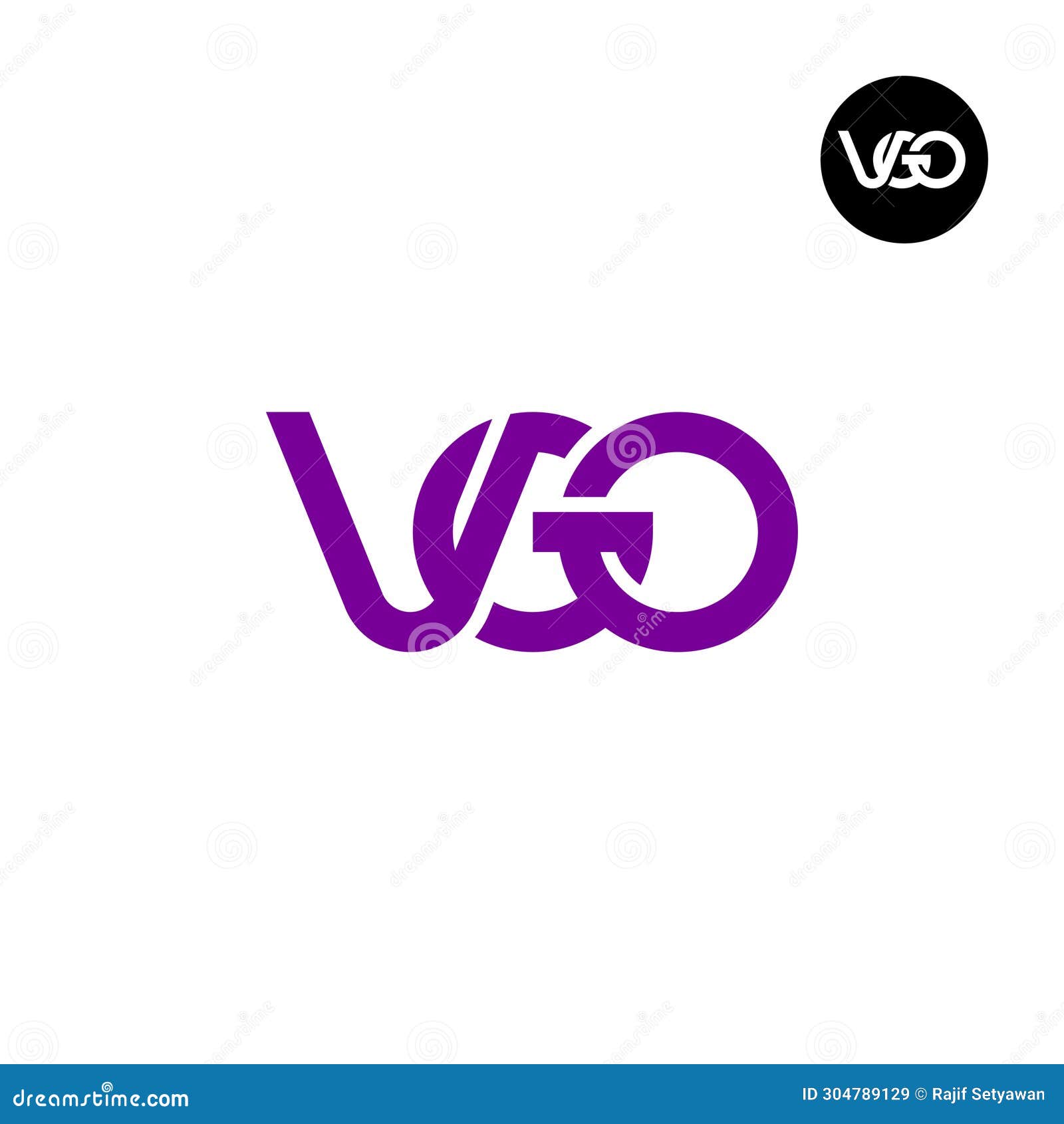Letter VGO Monogram Logo Design Stock Vector - Illustration of monogram ...