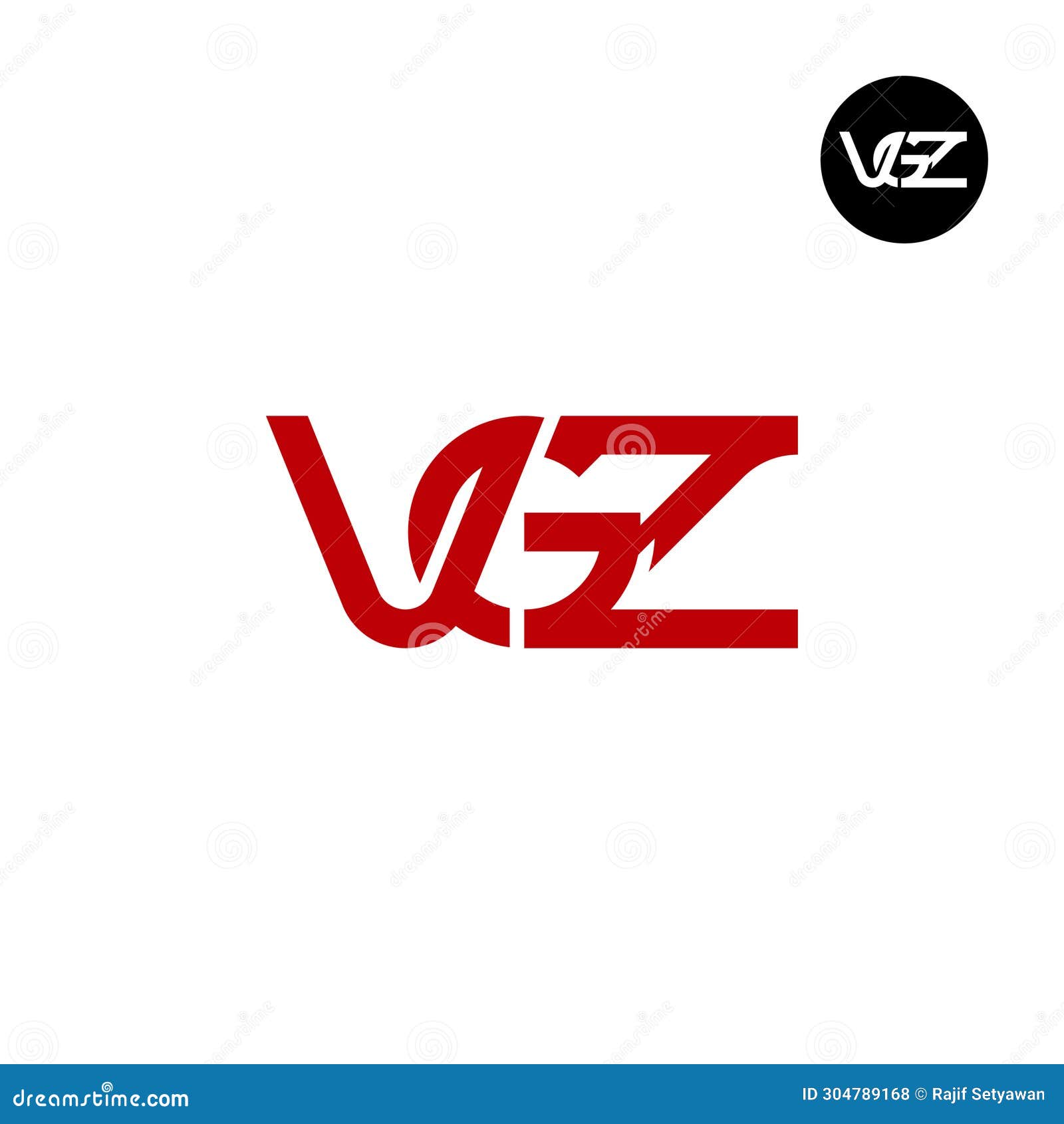 Letter VGZ Monogram Logo Design Stock Illustration - Illustration of ...