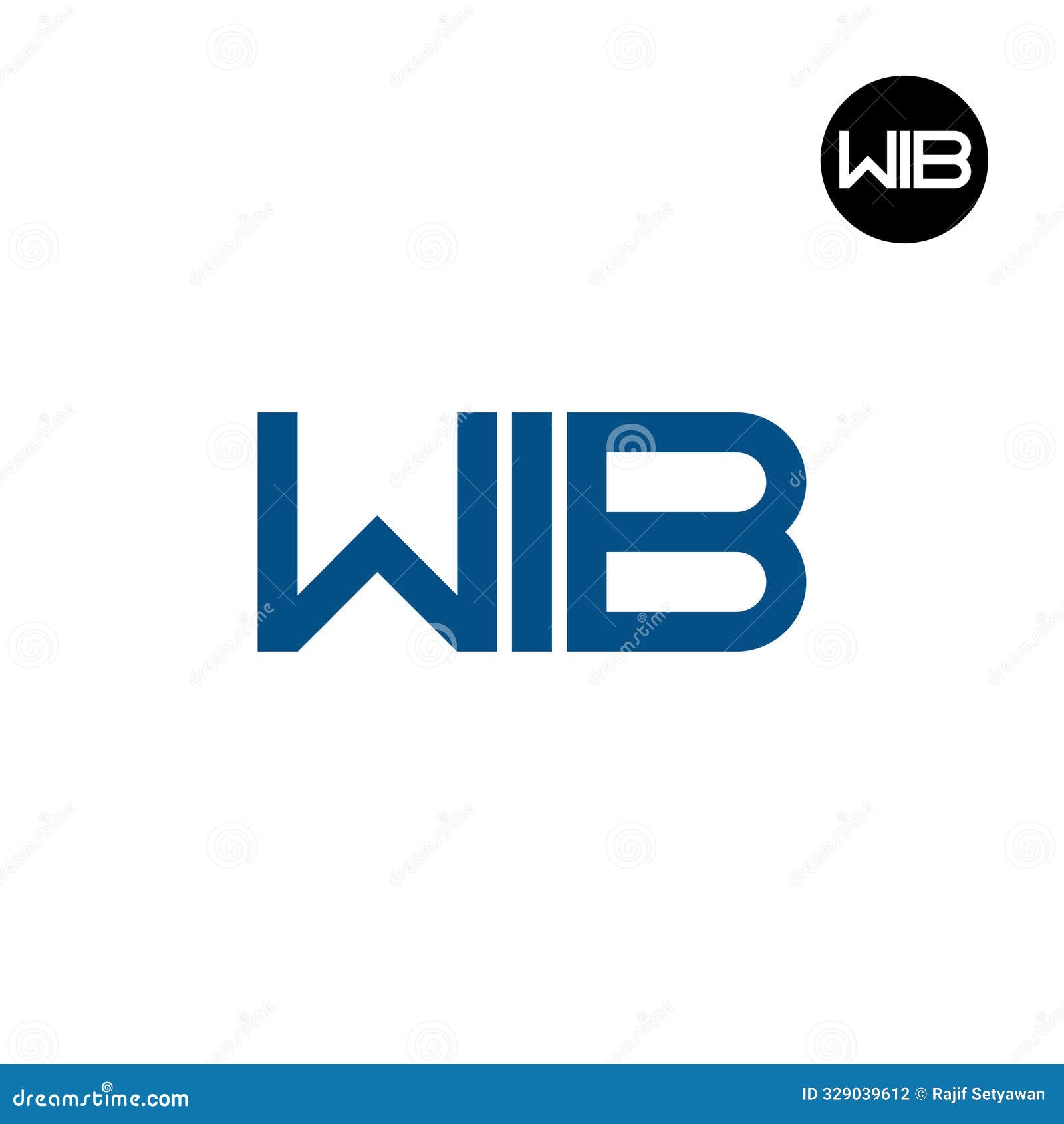 WIB Logo Letter Monogram Design Stock Vector - Illustration of name ...