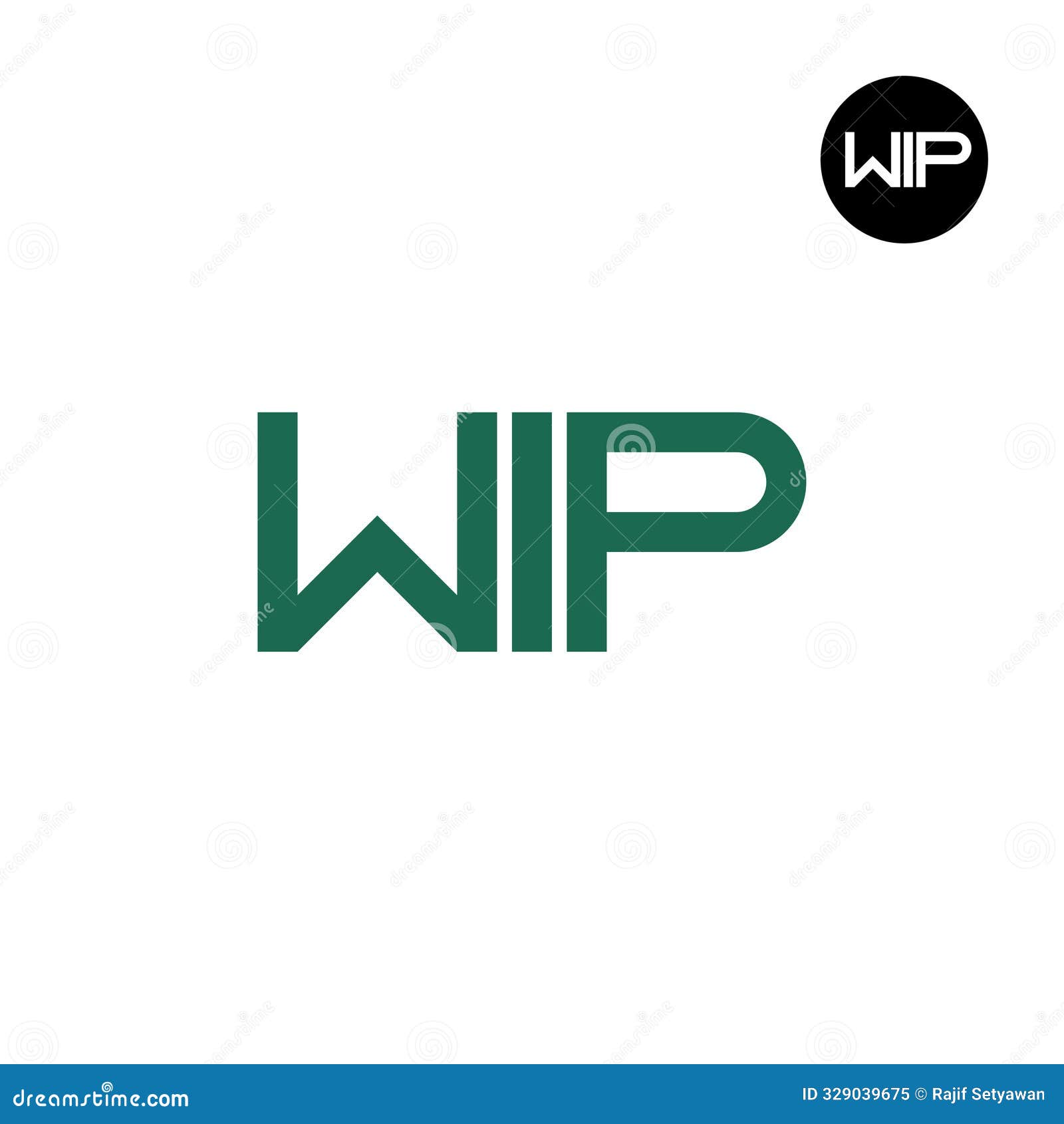 WIP Logo Letter Monogram Design Stock Vector - Illustration of ...