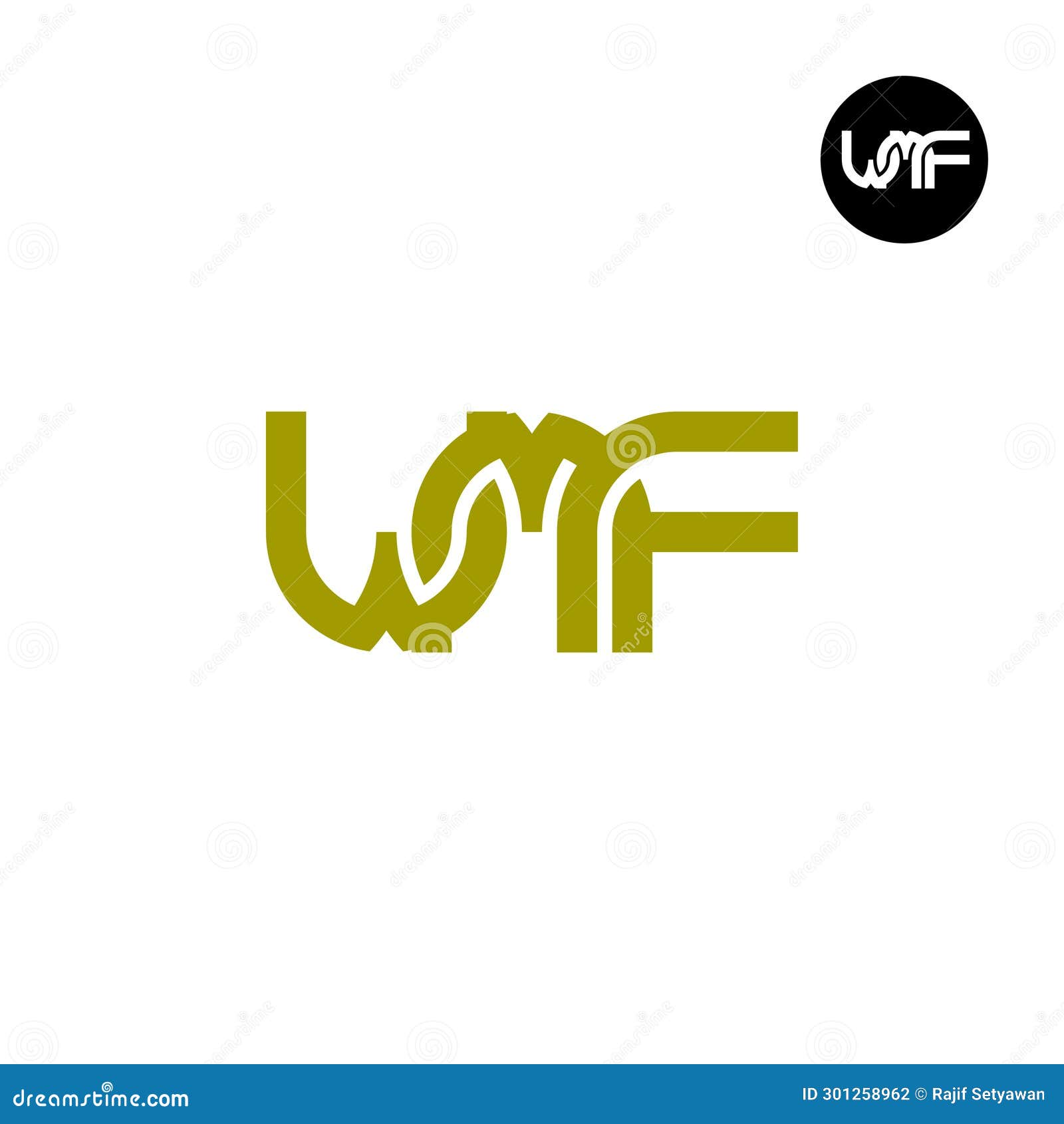 Letter WMF Monogram Logo Design Stock Vector - Illustration of modern ...