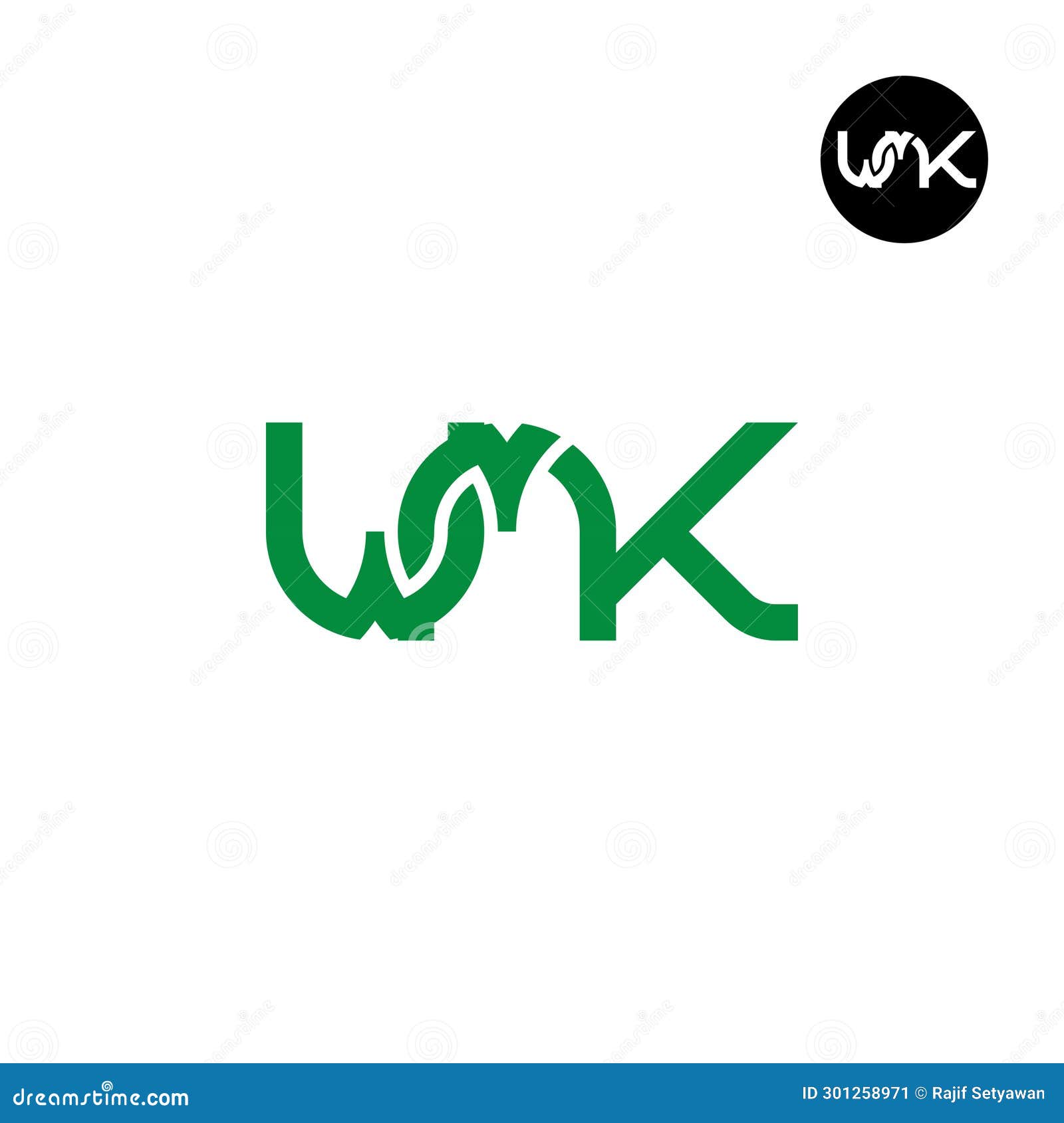 Letter WMK Monogram Logo Design Stock Vector - Illustration of ...