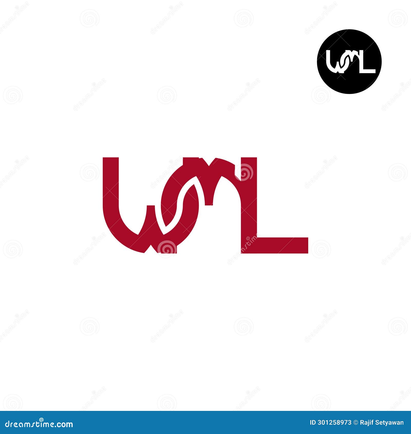 Letter WML Monogram Logo Design Stock Vector - Illustration of venture ...