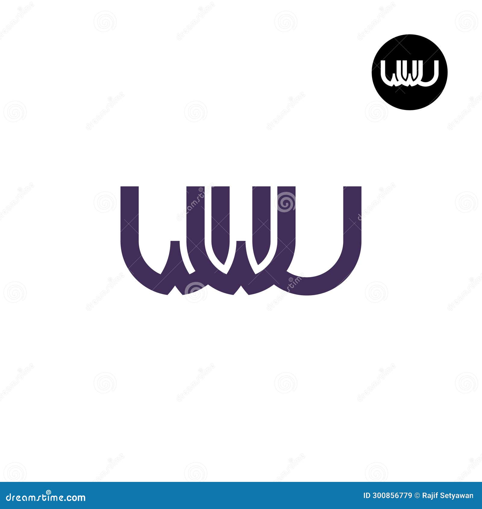 Letter WWU Monogram Logo Design Stock Vector - Illustration of initials ...