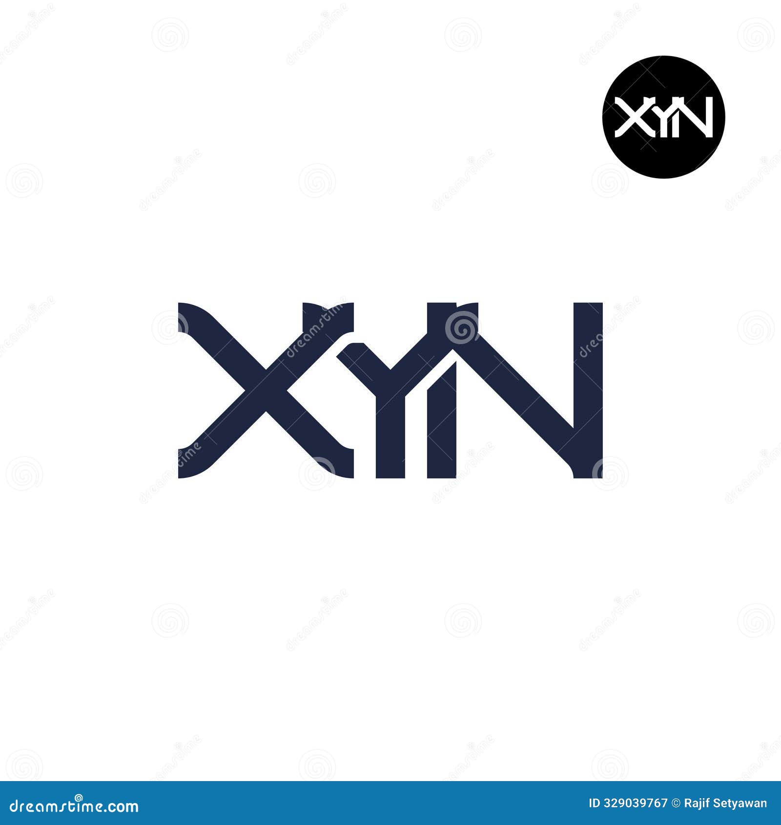 XYN Logo Letter Monogram Design Stock Vector - Illustration of ...