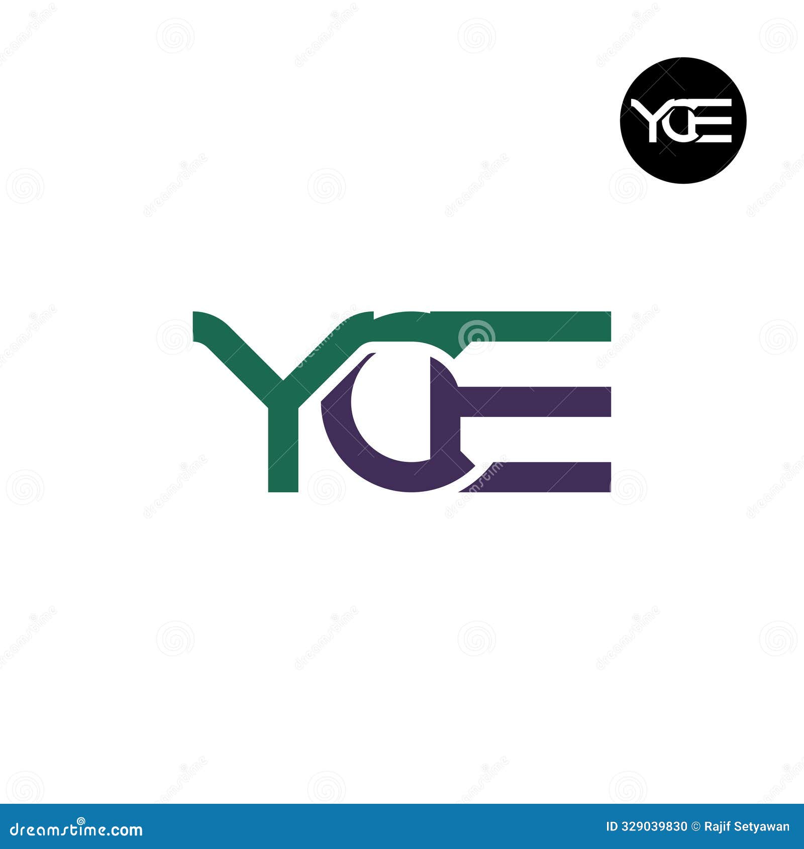 YCE Logo Letter Monogram Design Stock Vector - Illustration of business ...