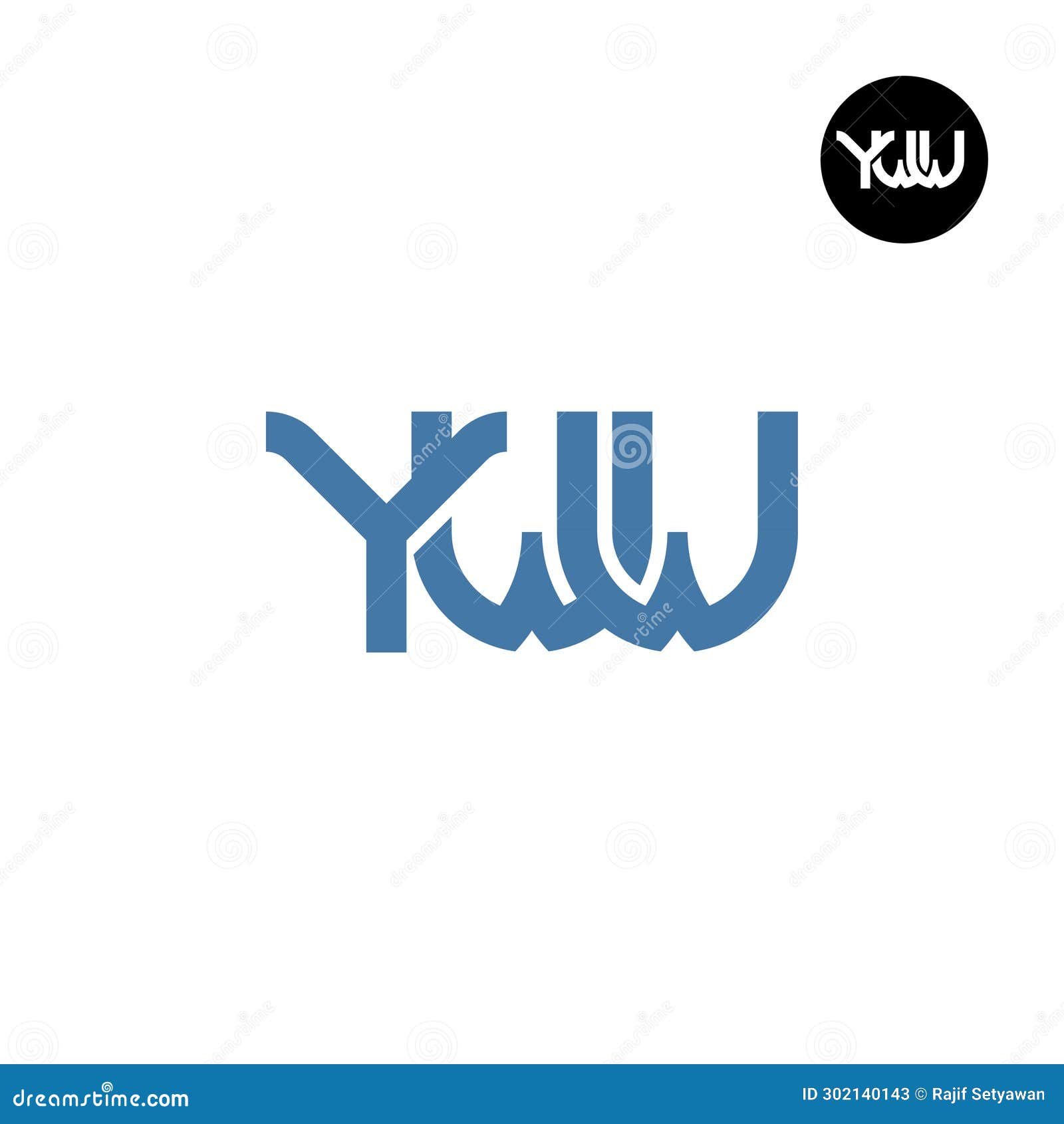 Letter YWW Monogram Logo Design Stock Vector - Illustration of minimal ...