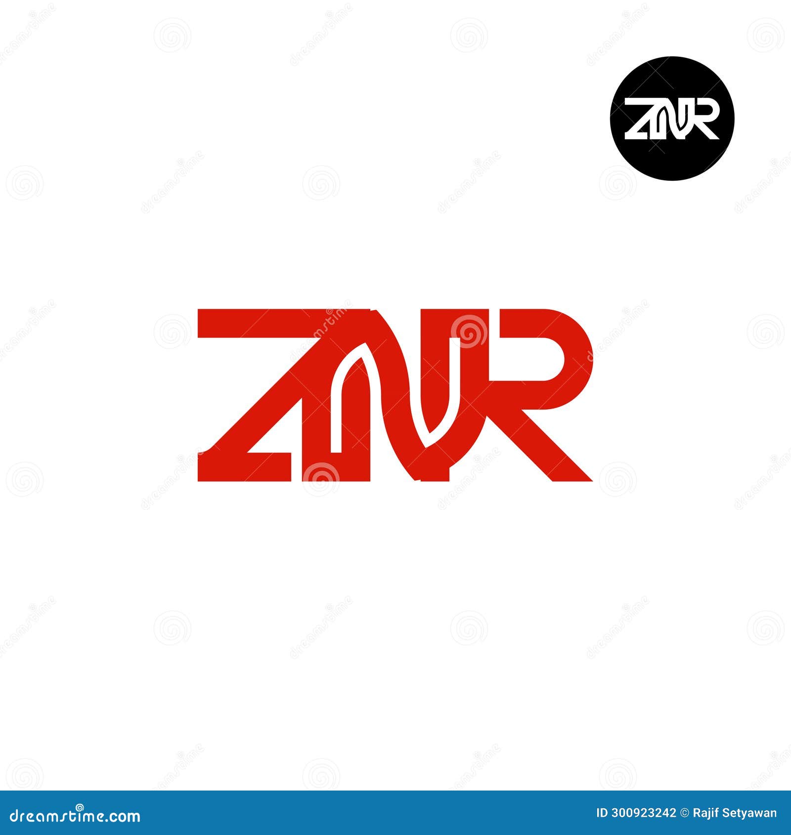 Letter ZNR Monogram Logo Design Stock Vector - Illustration of ...