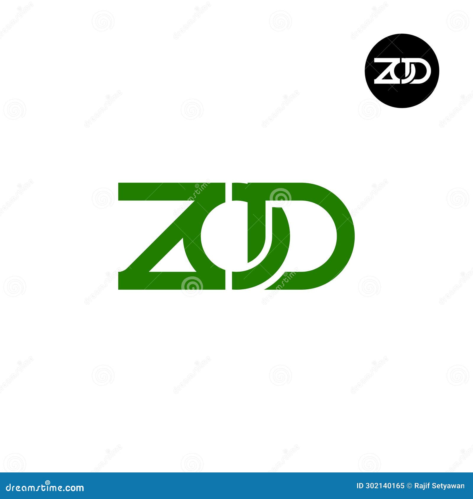 Letter ZOD Monogram Logo Design Stock Vector - Illustration of alphabet ...