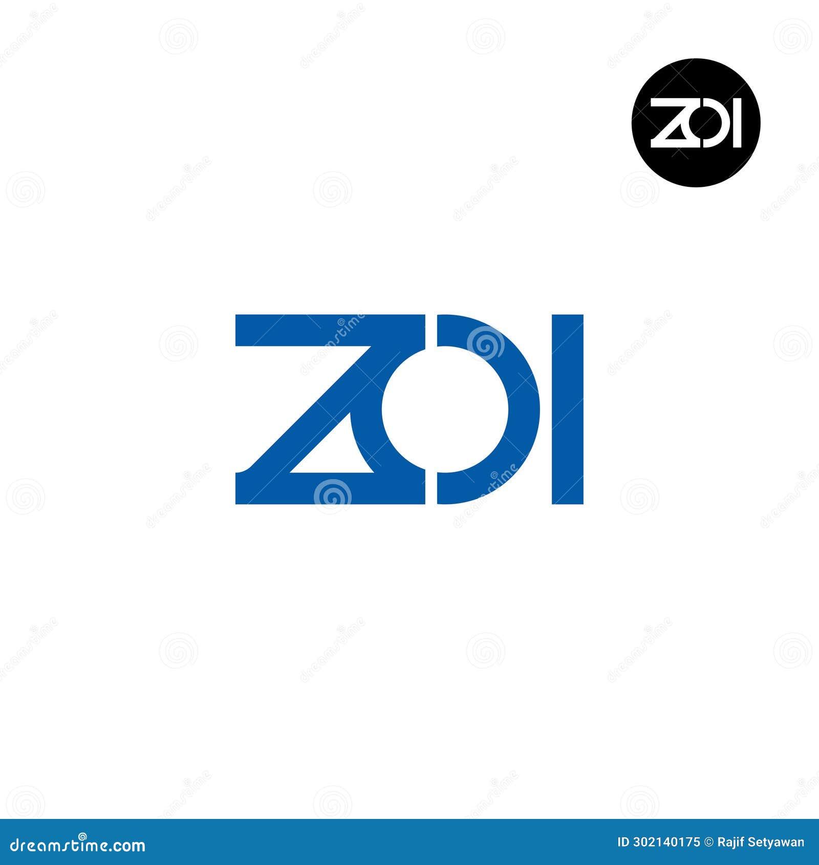 Letter ZOI Monogram Logo Design Stock Vector - Illustration of modern ...