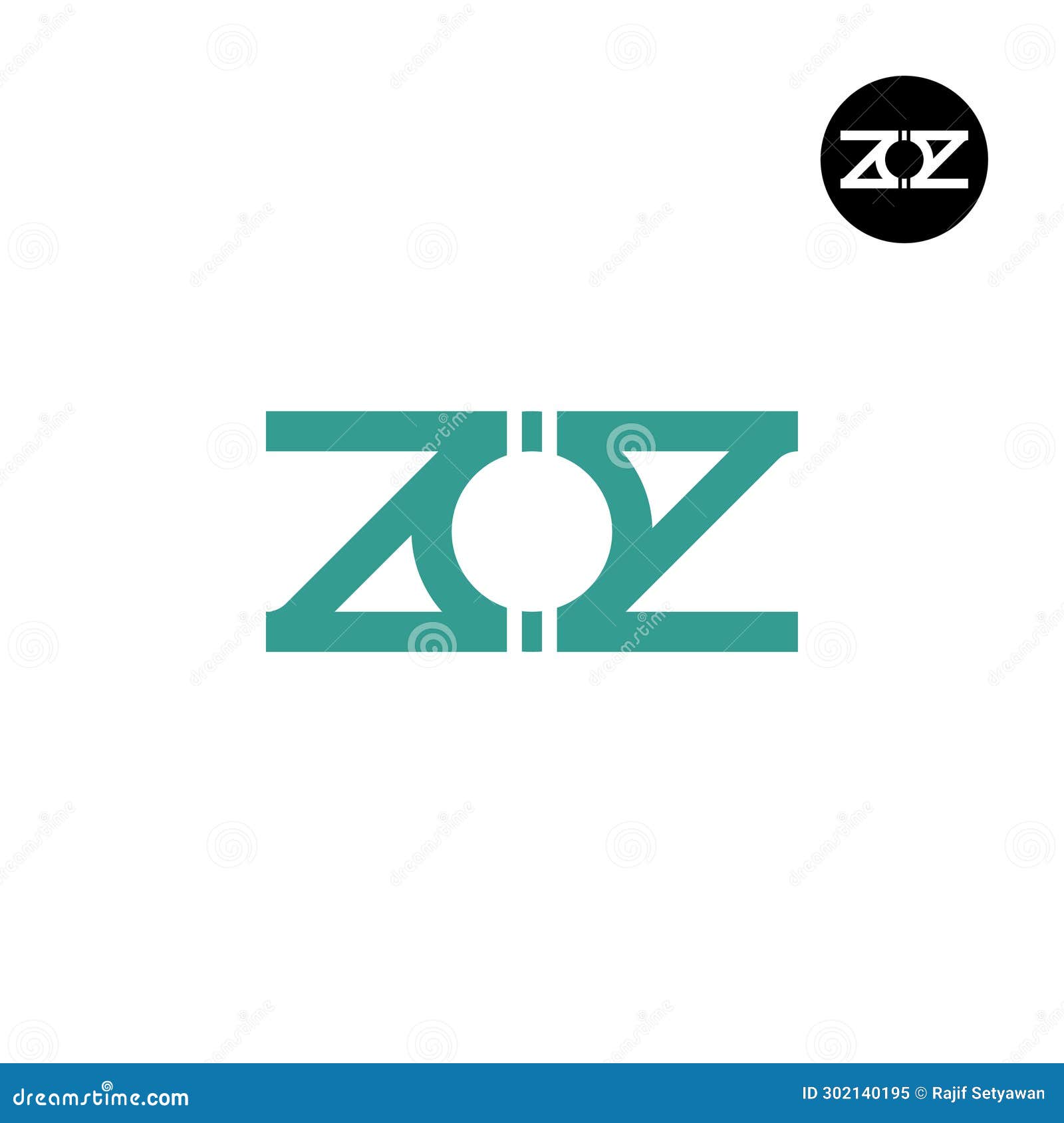 Letter ZOZ Monogram Logo Design Stock Vector - Illustration of initial ...