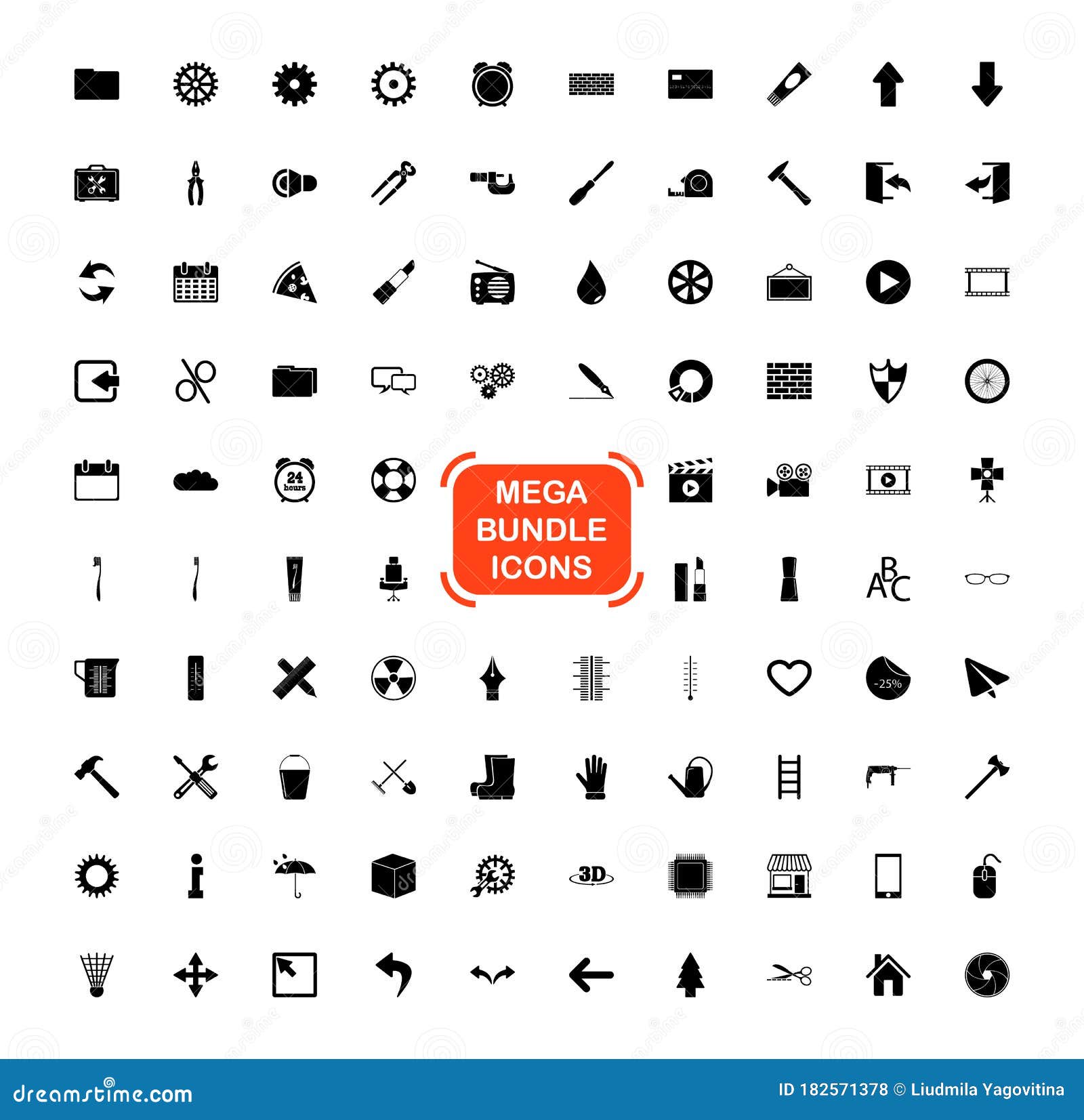 Exclusive Mega Bundle Icons Pack. Collection Universal Solid Icons for ...