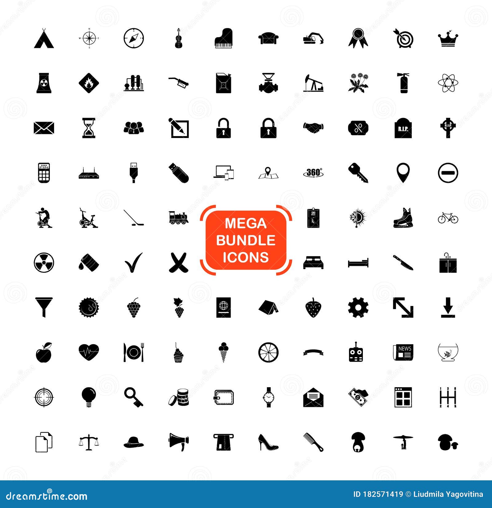 Exclusive Mega Bundle Icons Pack. Collection Universal Solid Icons for ...