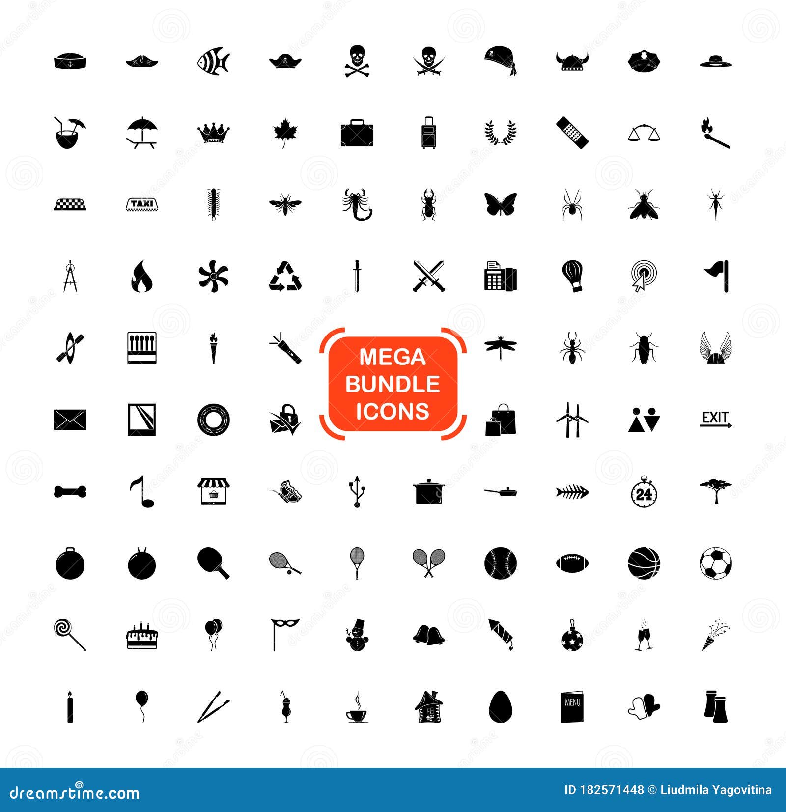 Exclusive Mega Bundle Icons Pack. Collection Universal Solid Icons for ...