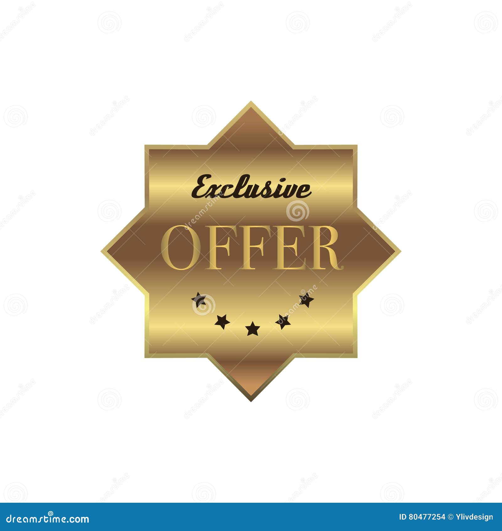Exclusive Offer Label, Simple Style Stock Vector - Illustration of ...