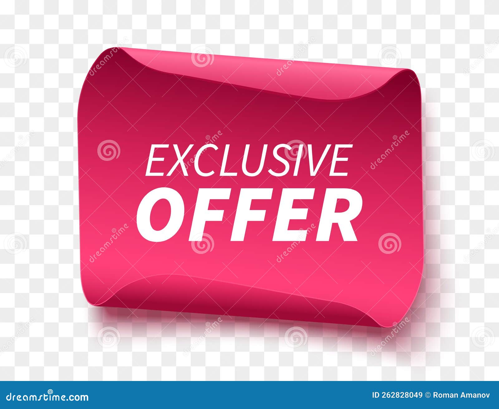 Exclusive Offer Tag. Red Discount Banner Stock Vector - Illustration of ...