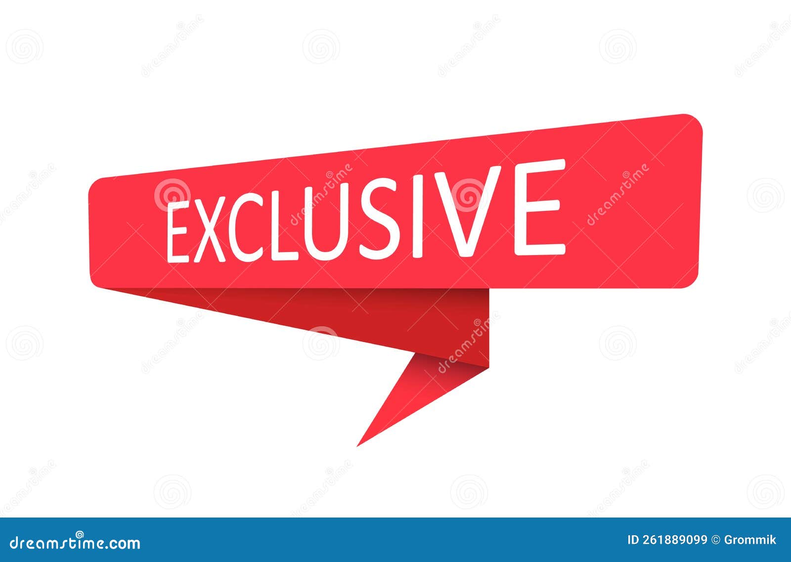 Exclusive. a Red Banner, Pointer, Sticker, Label or Speech Bubble for ...