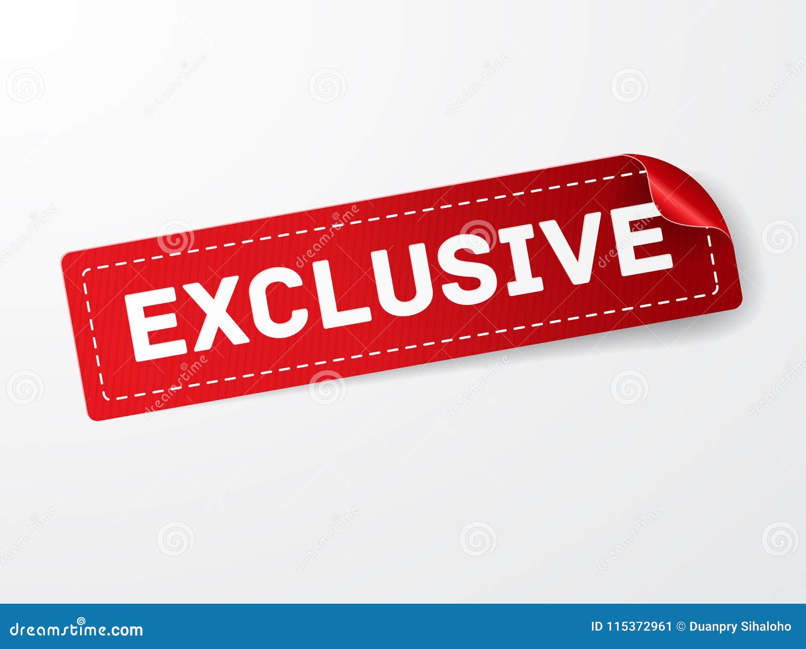 Exclusive Red Label Icon. stock vector. Illustration of discount ...