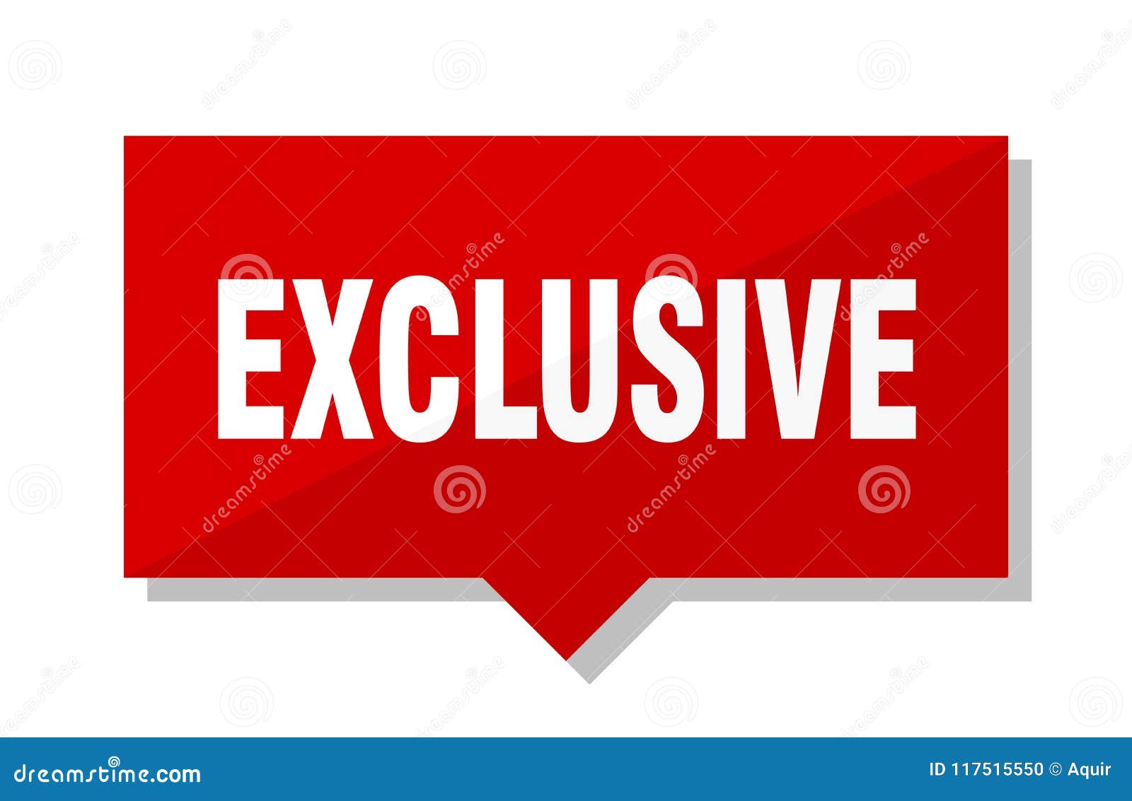 Exclusive red tag stock vector. Illustration of template - 117515550